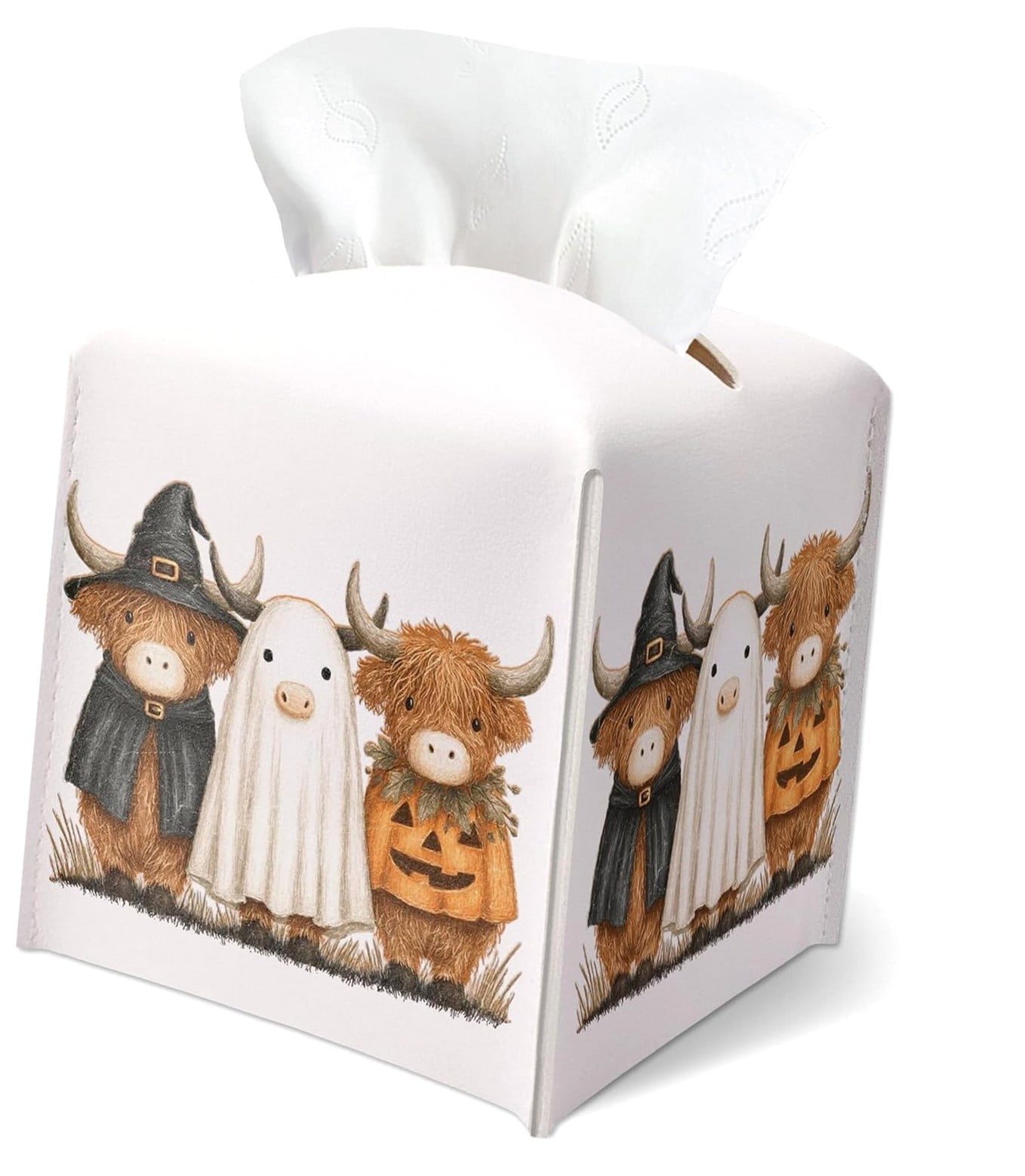 hgudesign Tissue Box Cover, Pumpkin Tissue Box Cover Theme Facial Paper ...