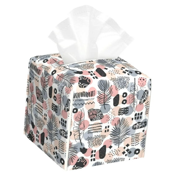 hgudesign Tissue Box Holder Plant Leaves Tissue Box Cover Facial Paper ...