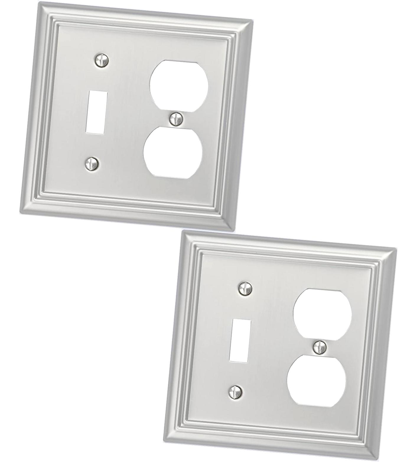 hgudesign Toggle/Duplex Light Switch Cover, Adler Metal Wall Plate, 2 ...