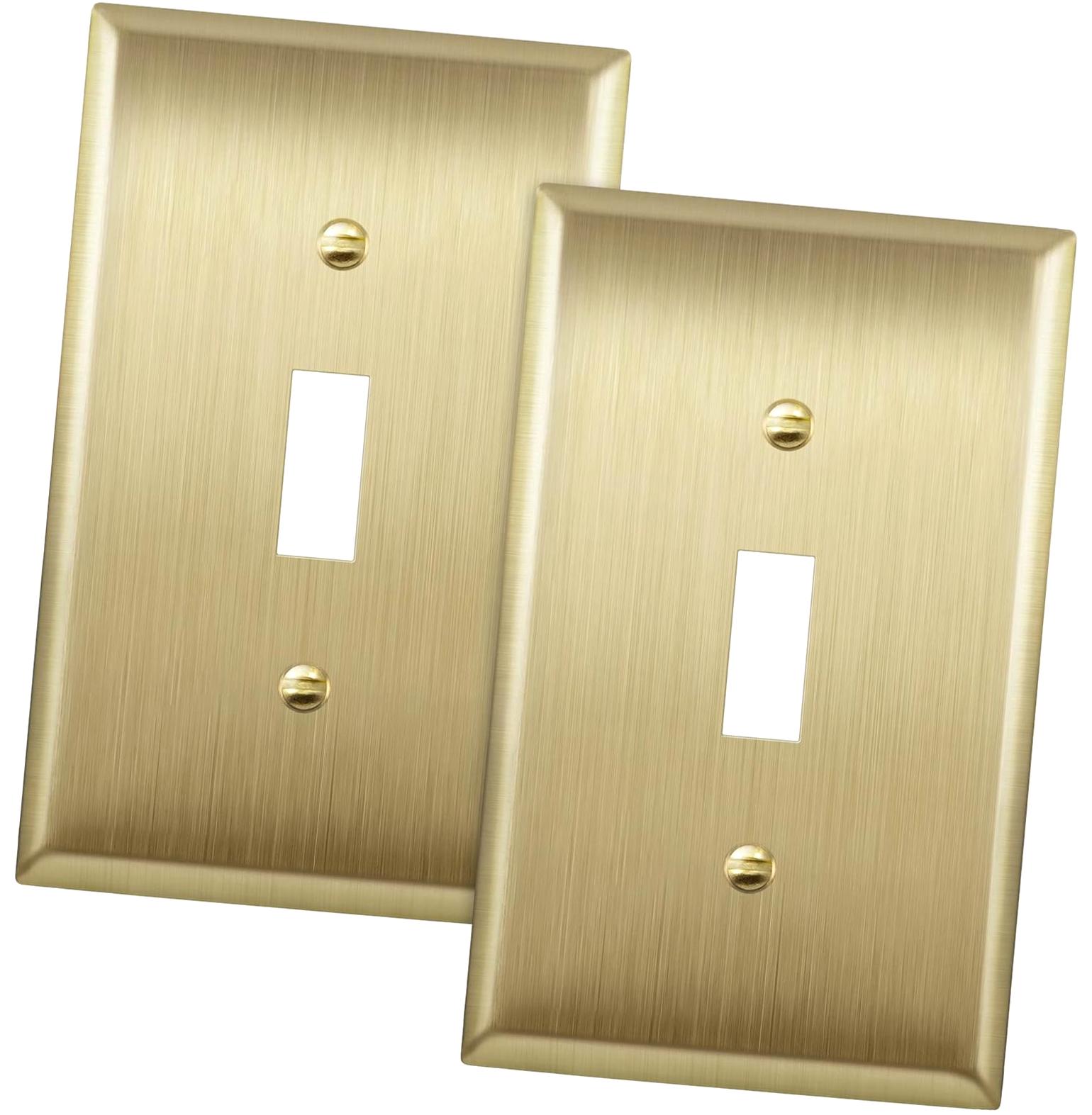hgudesign Toggle Light Switch Metal Wall Plate, Stainless Steel Switch ...