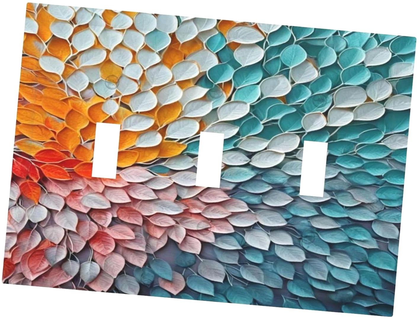 hgudesign Vibrant With Numerous Petals 3 Gang Light Switch Plates ...