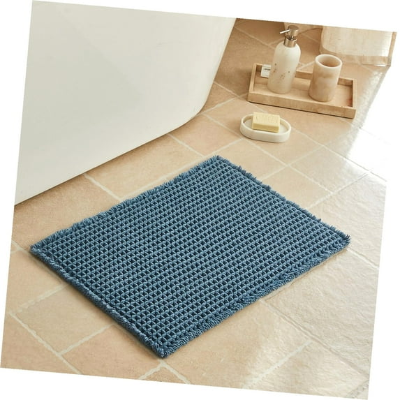 hgudesign Waffle Mat, Small Bathroom Rugs Washable, Soft Absorbent ...