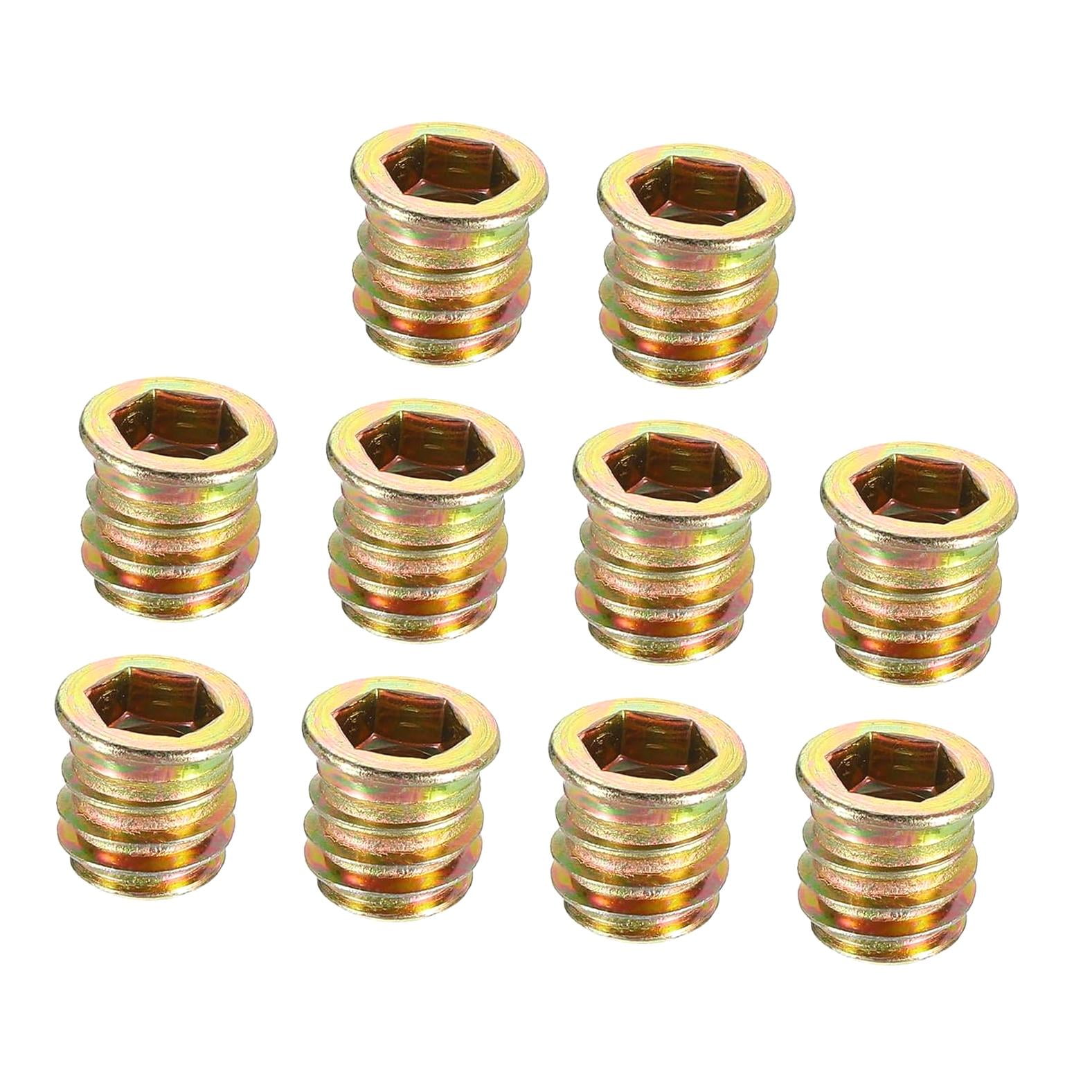 hgudesign Wood Furniture M8x13mm Threaded Insert Nuts Interface Hex ...