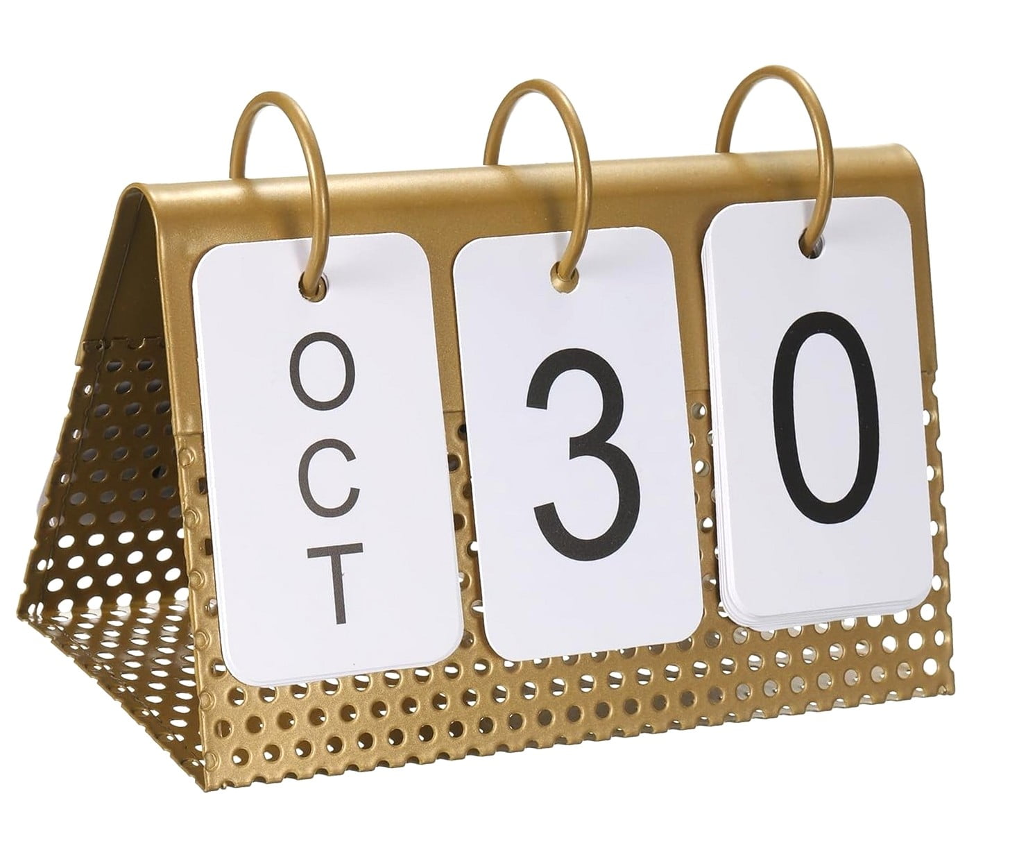 hgudesign Wood Perpetual Calendar, Calendar Turn Page Month Date ...
