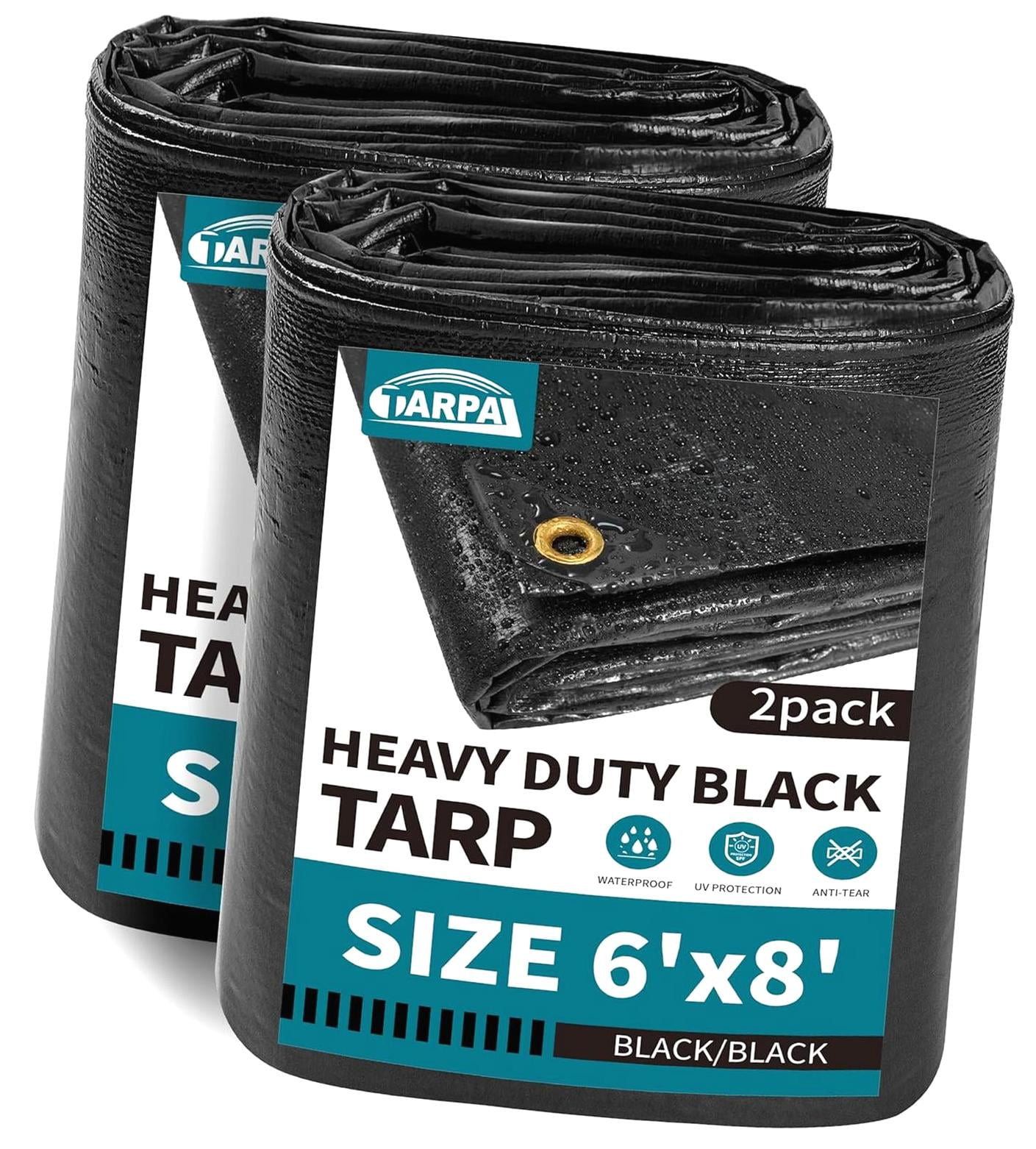 hgudesign tarps 6x8ft tarp 14mil tarp, Water and UV Resistant, for ...