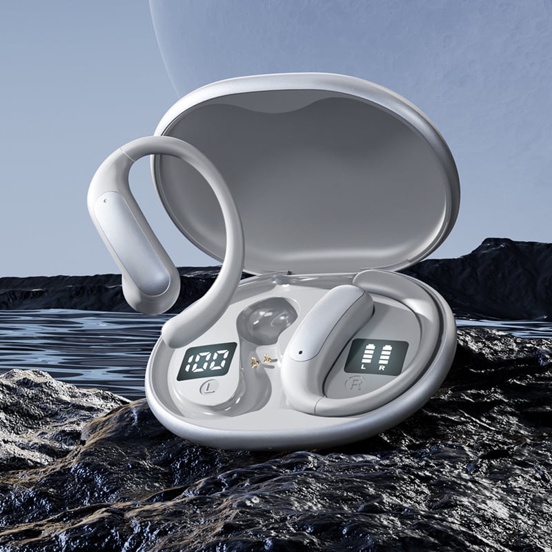 hh1 M134 Wireless Bluetooth Ear-Hook Headphones with Digital Display ...