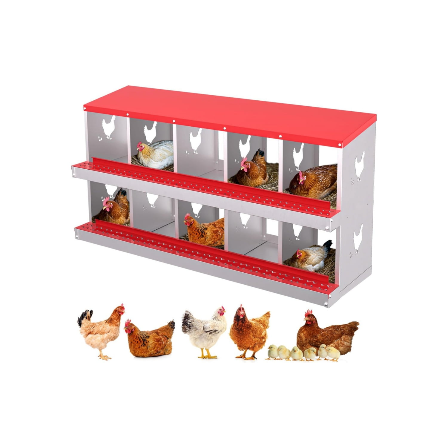 hicken Nesting Box, 6 Holes Nesting Boxes for Chicken, Easy Egg ...