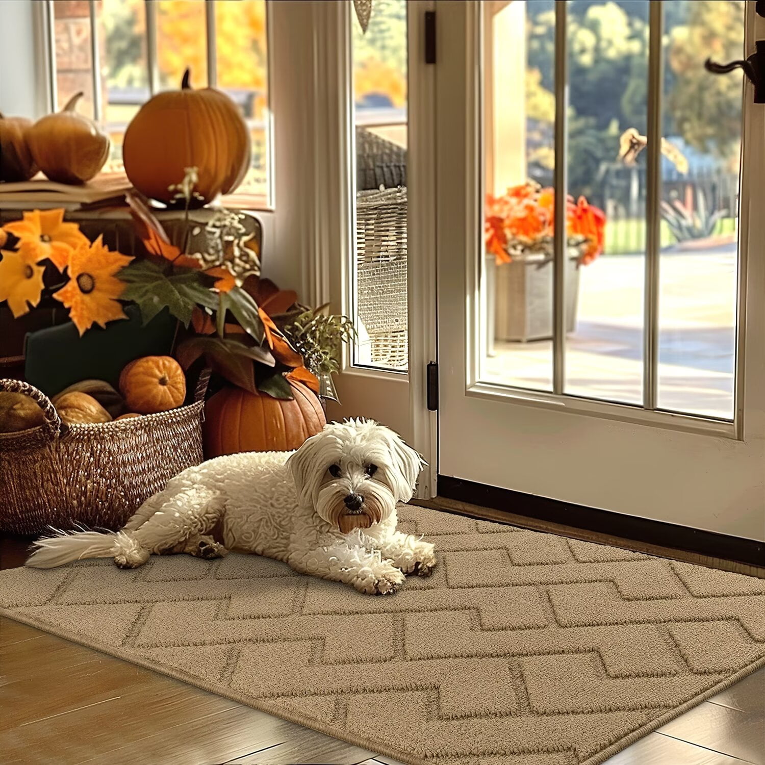 hicorfe Indoor Door Mat,32"x48"Absorbent Dirt Resist Front Back Door ...