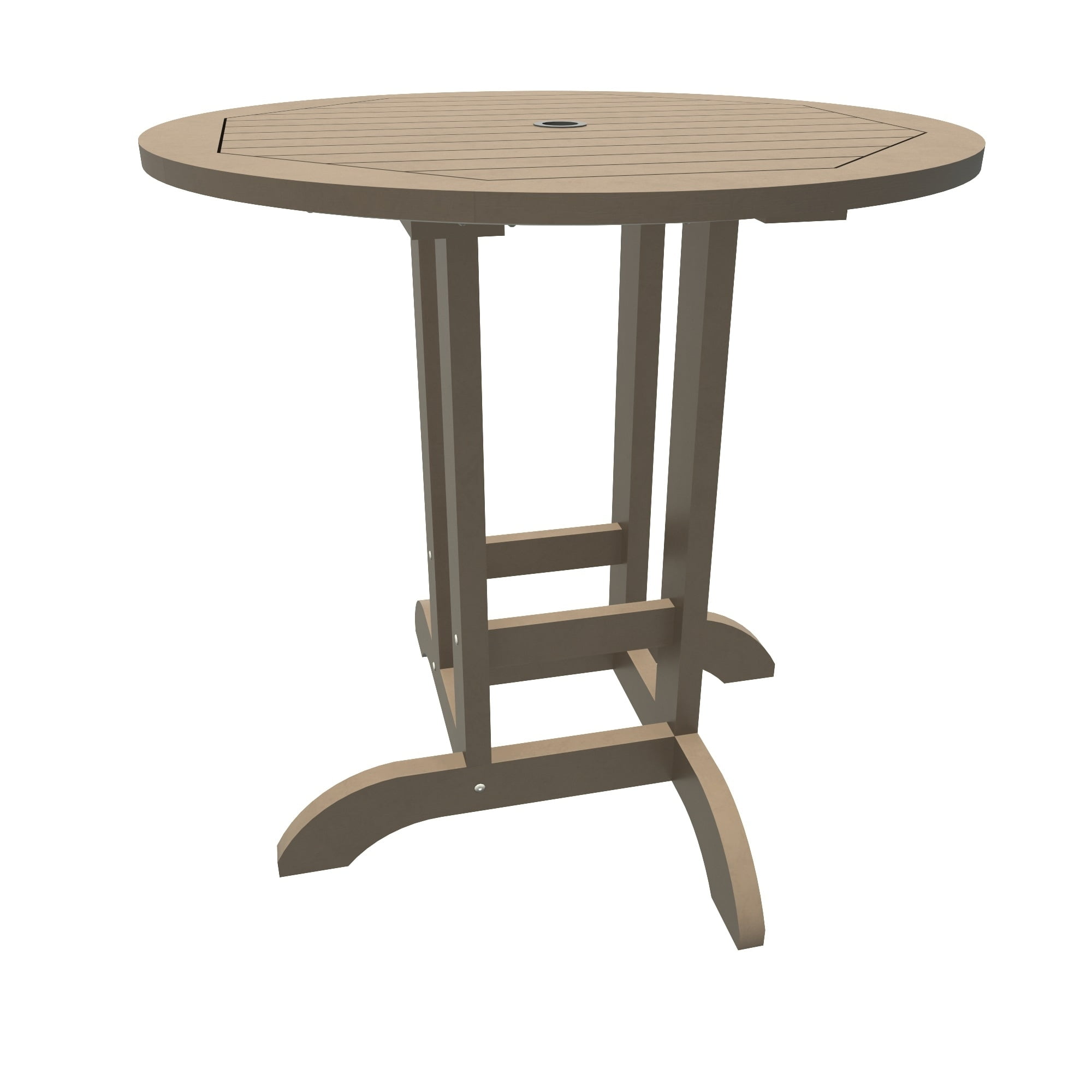 highwood 36" Round Counter Height Outdoor Table Woodland Brown ...