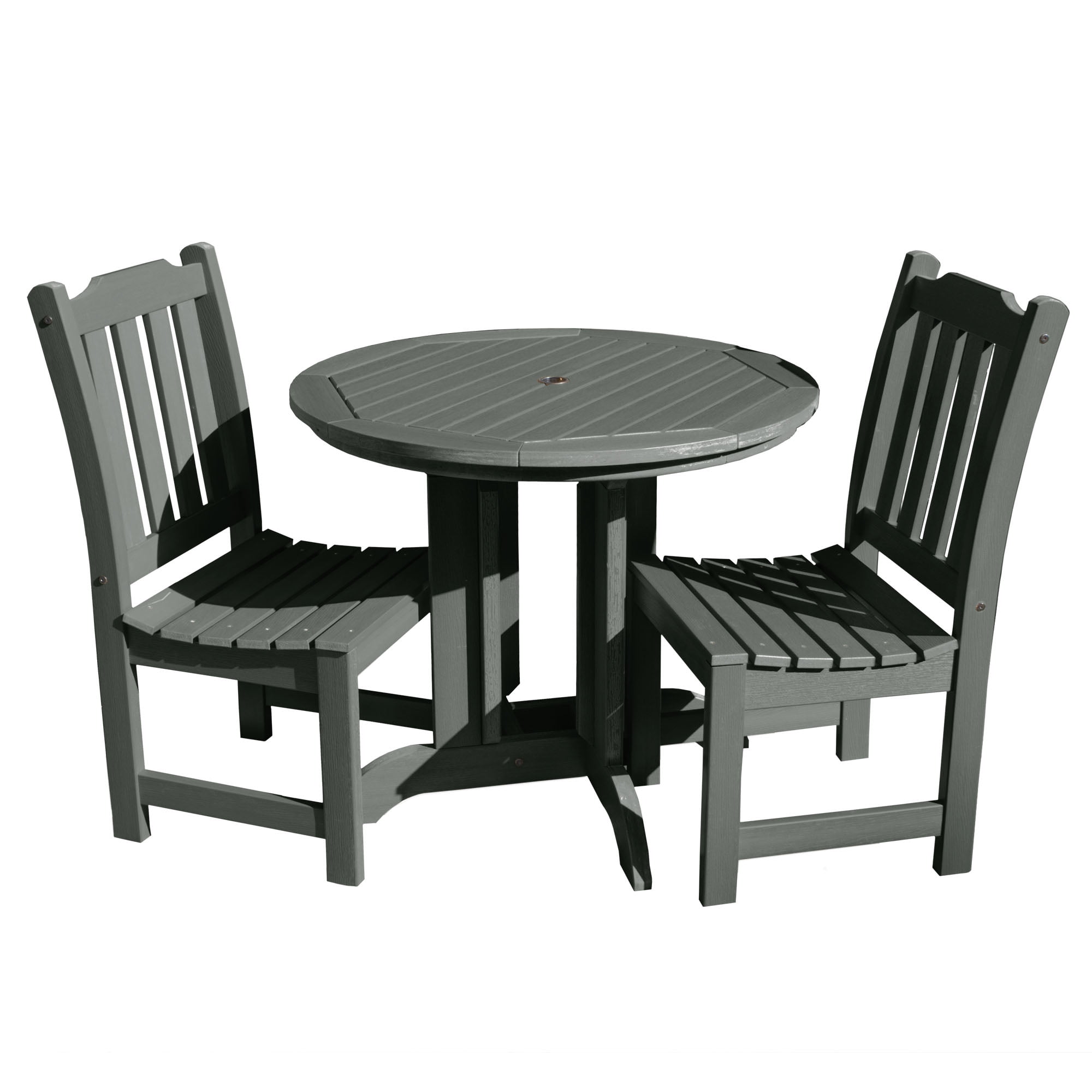 highwood® Eco-Friendly Recycled Plastic Lehigh 3pc Round Dining Set ...