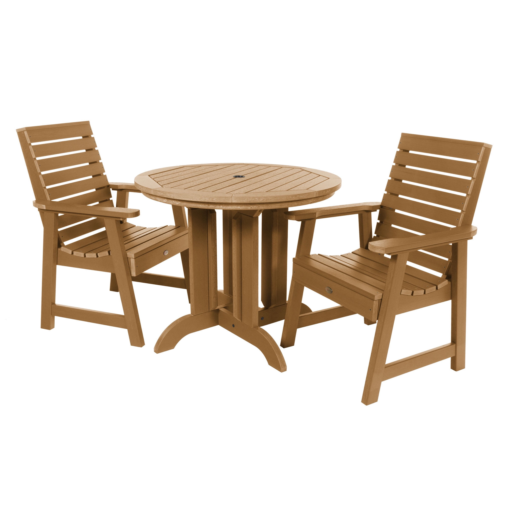 highwoodÂ® Eco-Friendly Recycled Plastic Weatherly 3pc Round Dining Set ...