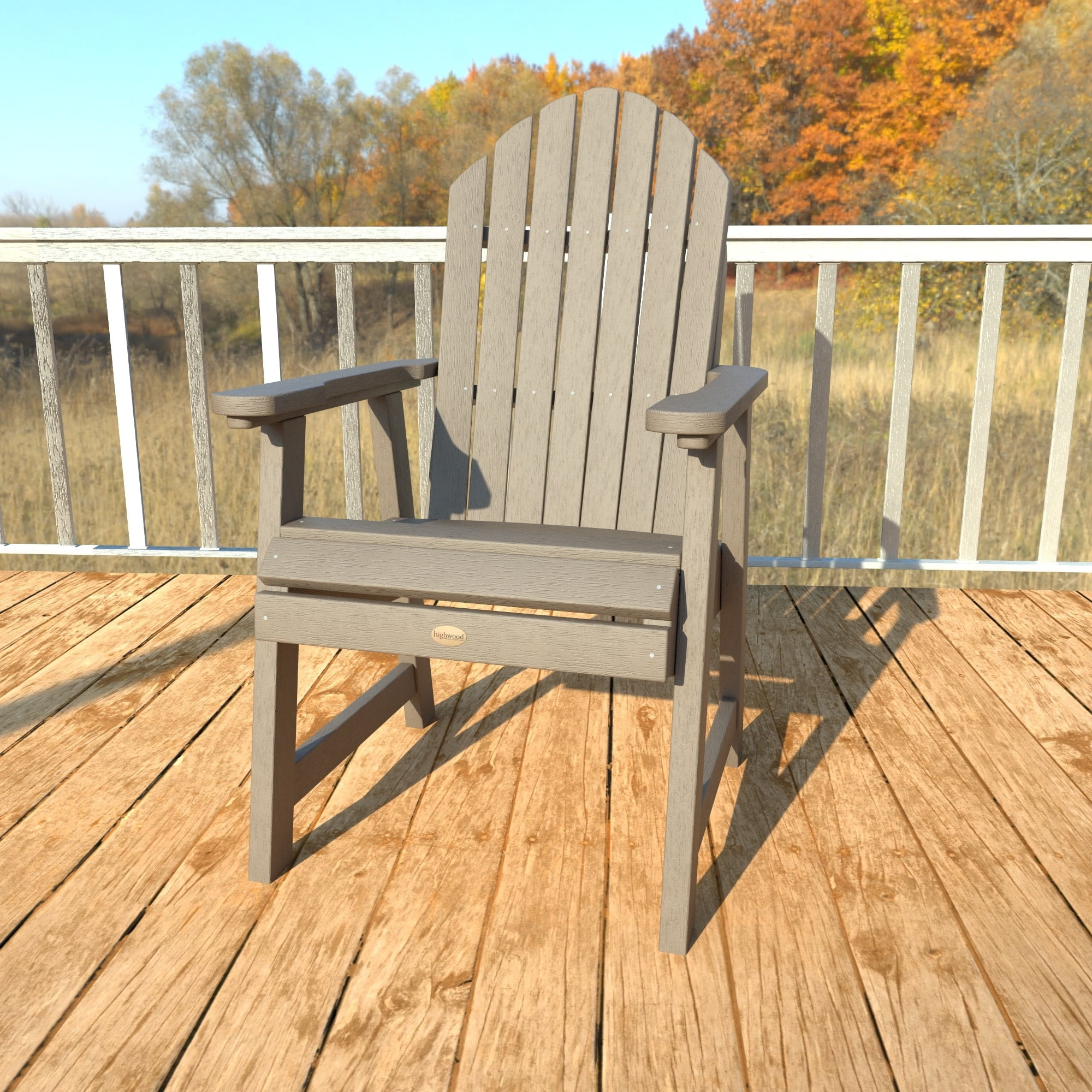 highwood Hamilton Eco-friendly Deck Chair - Dining-height Woodland ...