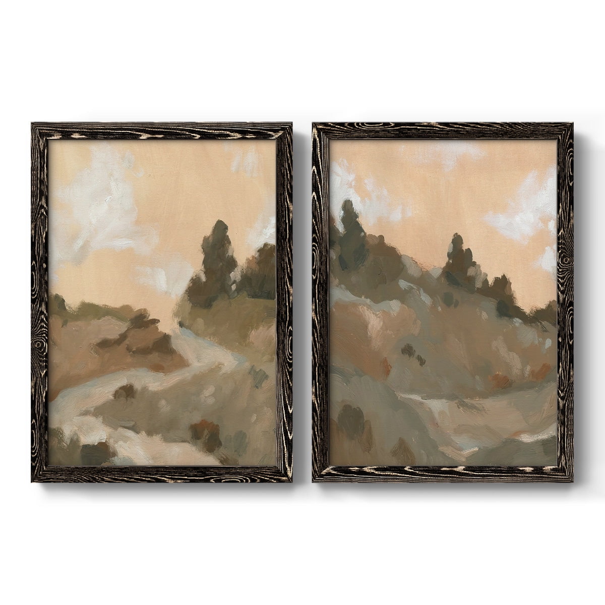 Hillside Walking Path I - Premium Framed Canvas 2 Piece Set - Ready to ...
