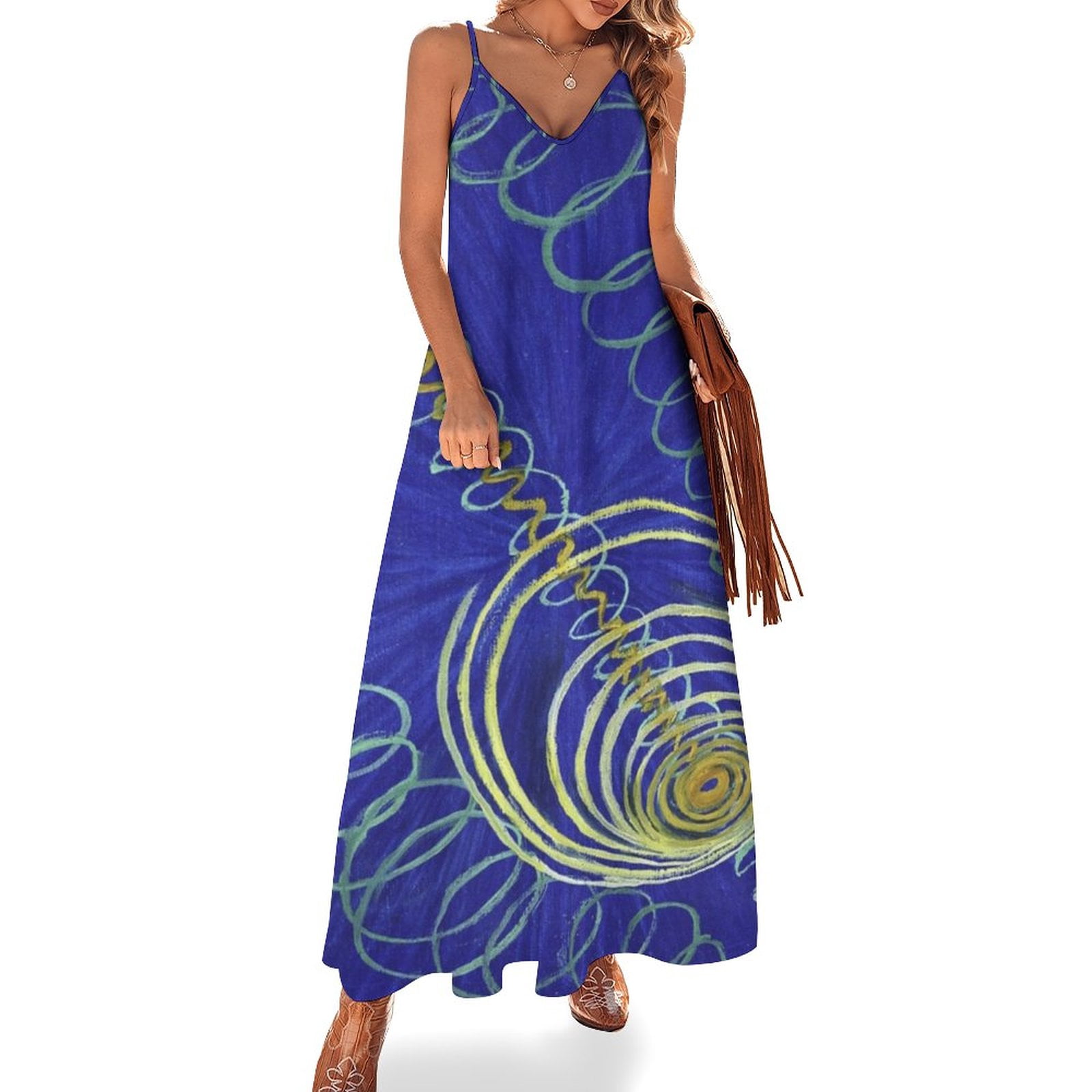 hilma af klint Group I Primordial Chaos Print Sleeveless Dress prom ...