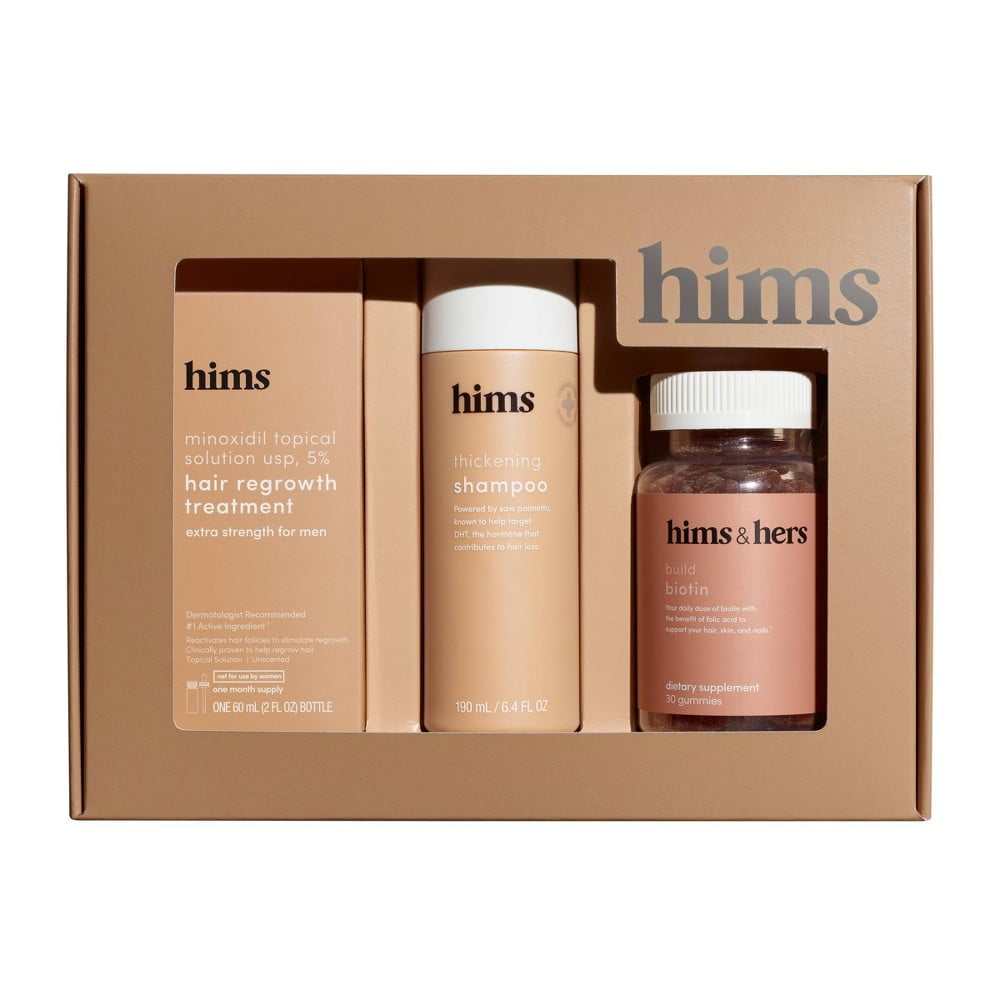 hims Minoxidil 2% ,Shampoo,Gummy Vitamins Hair Kit - 3pc - Walmart.com