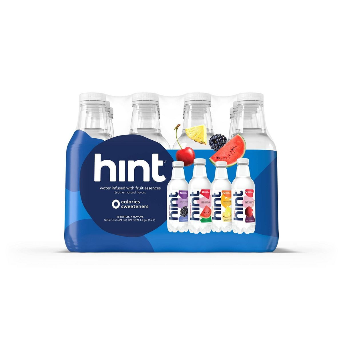 hint Blue Variety Pack Flavored Water - Watermelon, Blackberry ...