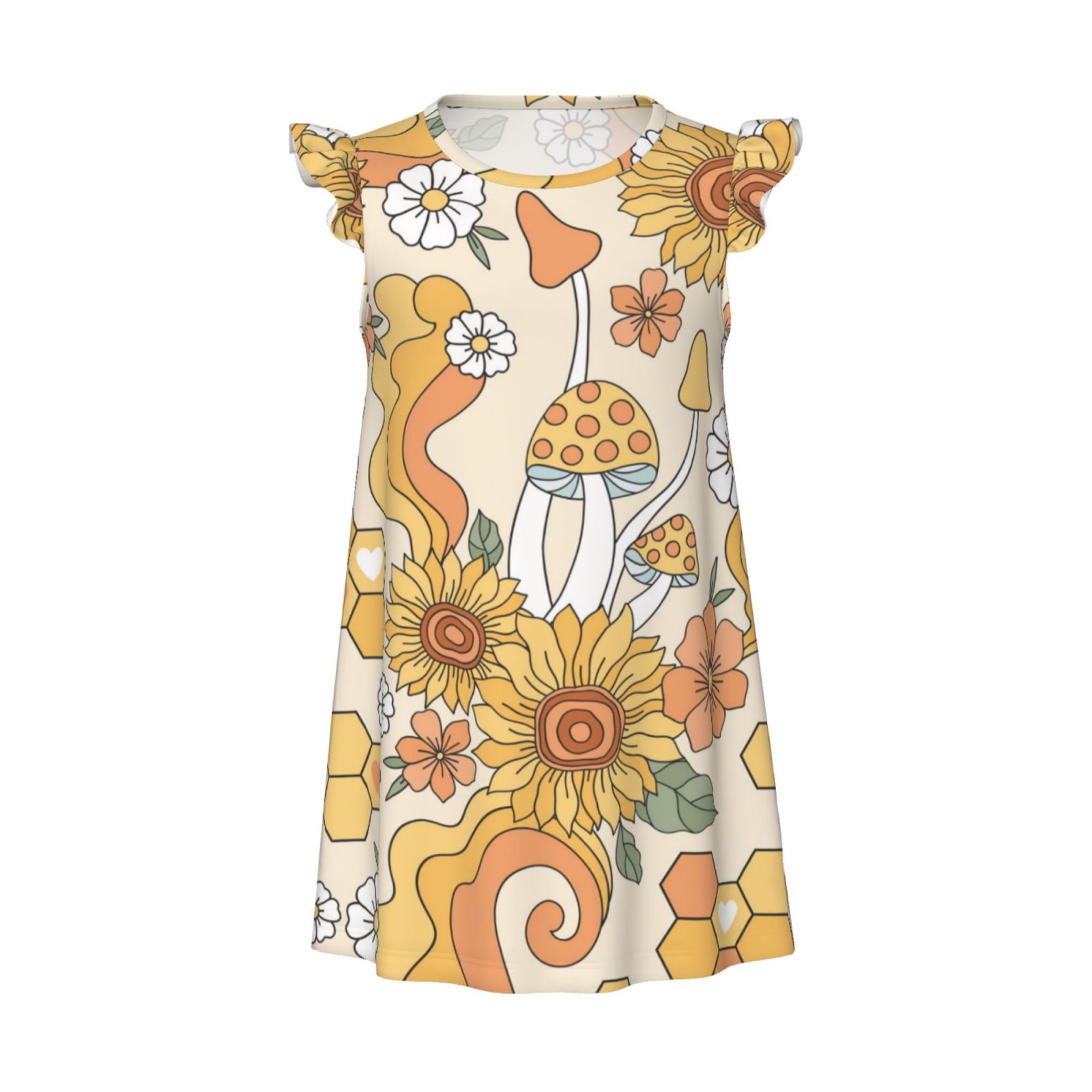hippie flower mushrooms Girls Nightgowns, Pajamas for Girls, Soft ...