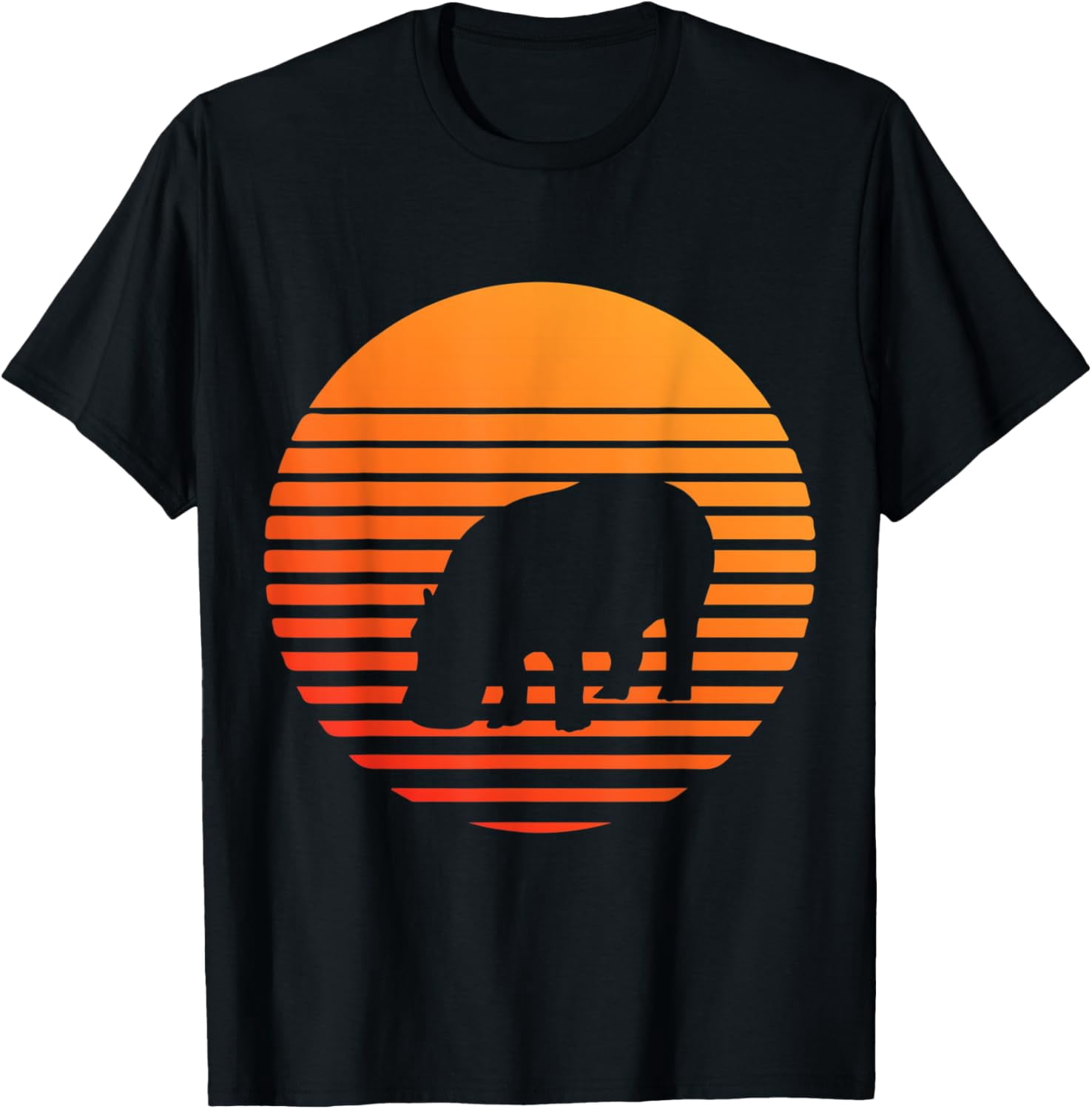 hippo Shadow silhouette in front of a Sun T-Shirt men and women can ...