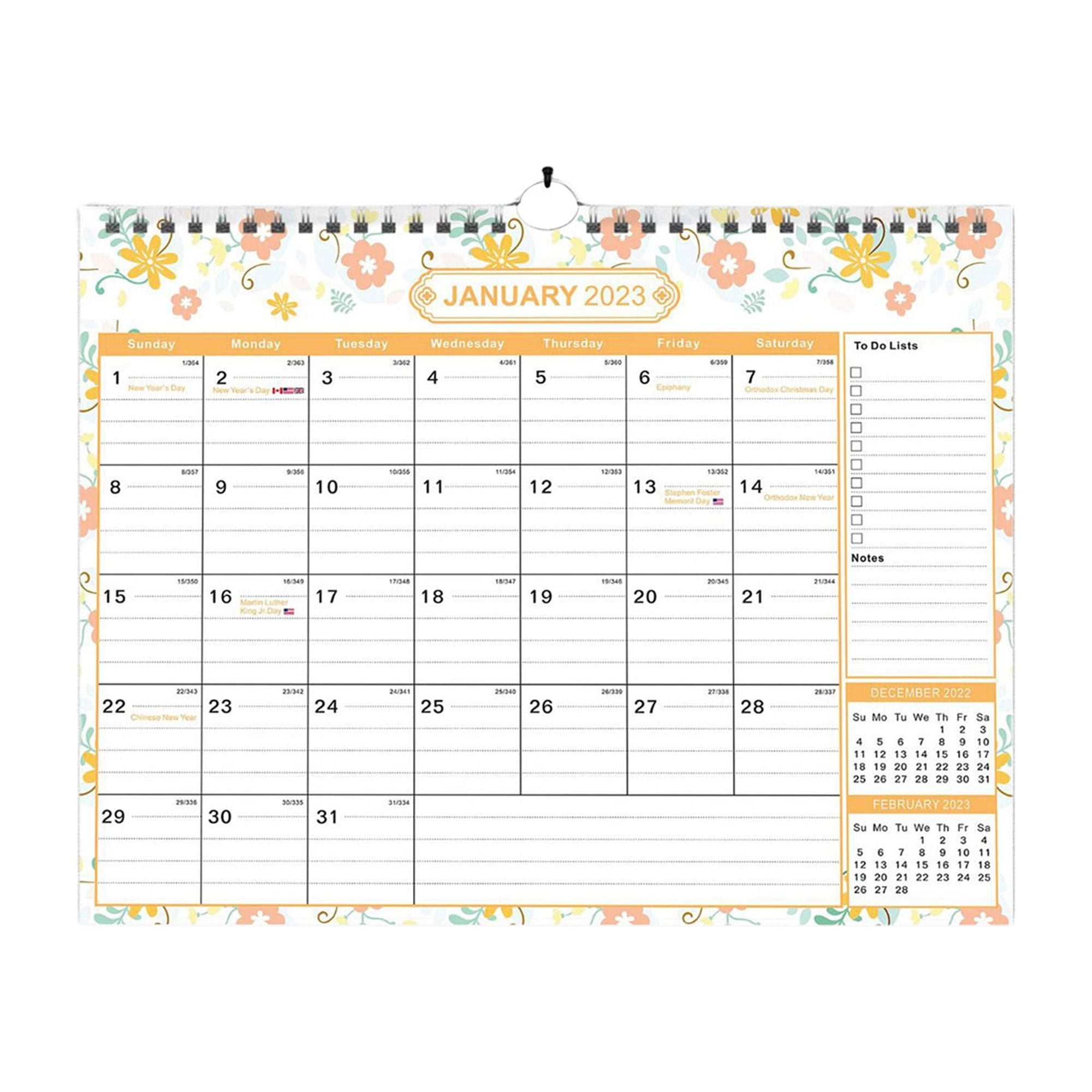 hirigin 2022-2023 Wall Calendar, Large Hanging Monthly Calendar Planner ...