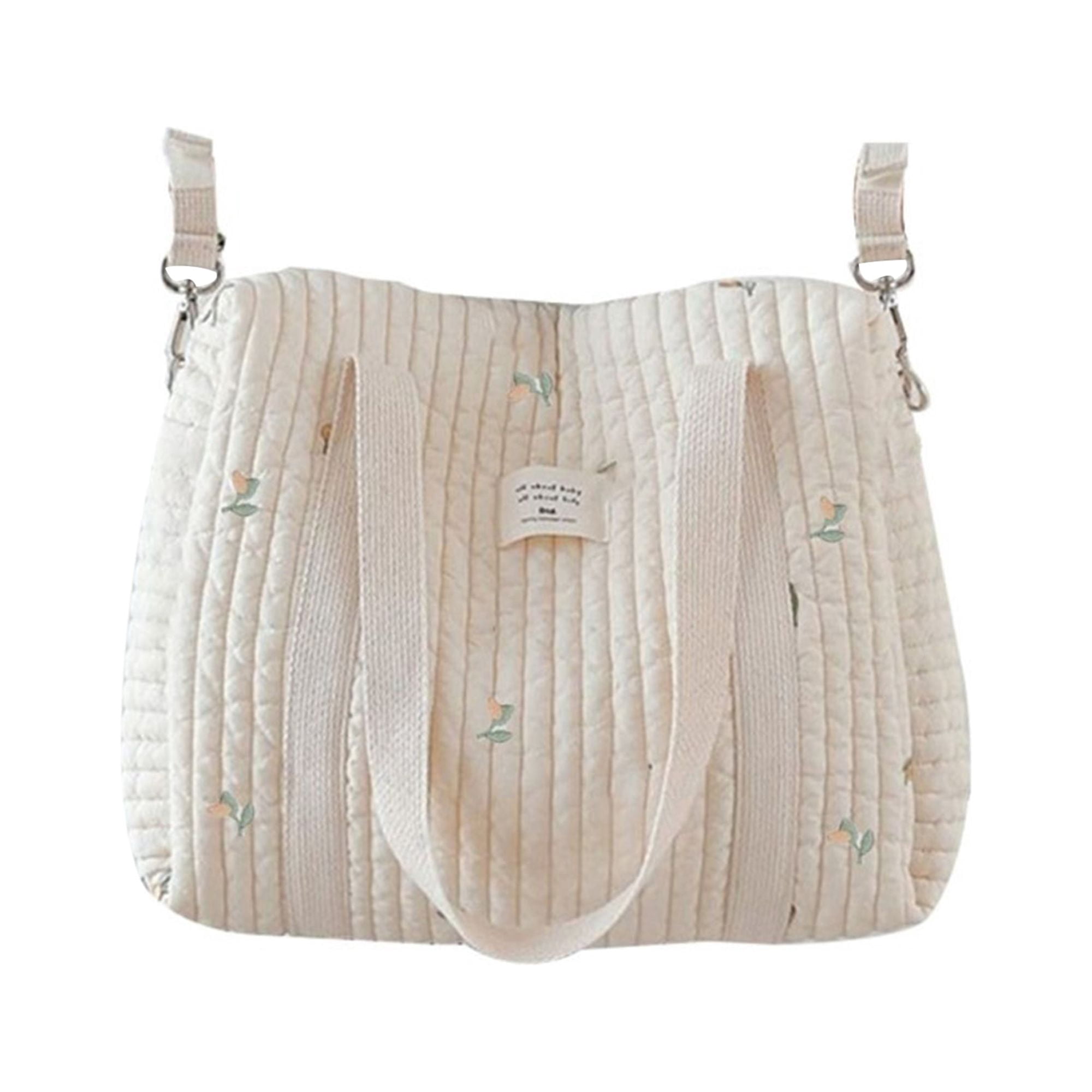 hirigin Portable Baby Diaper Handbag, Flower/Bear Embroidery Pattern ...
