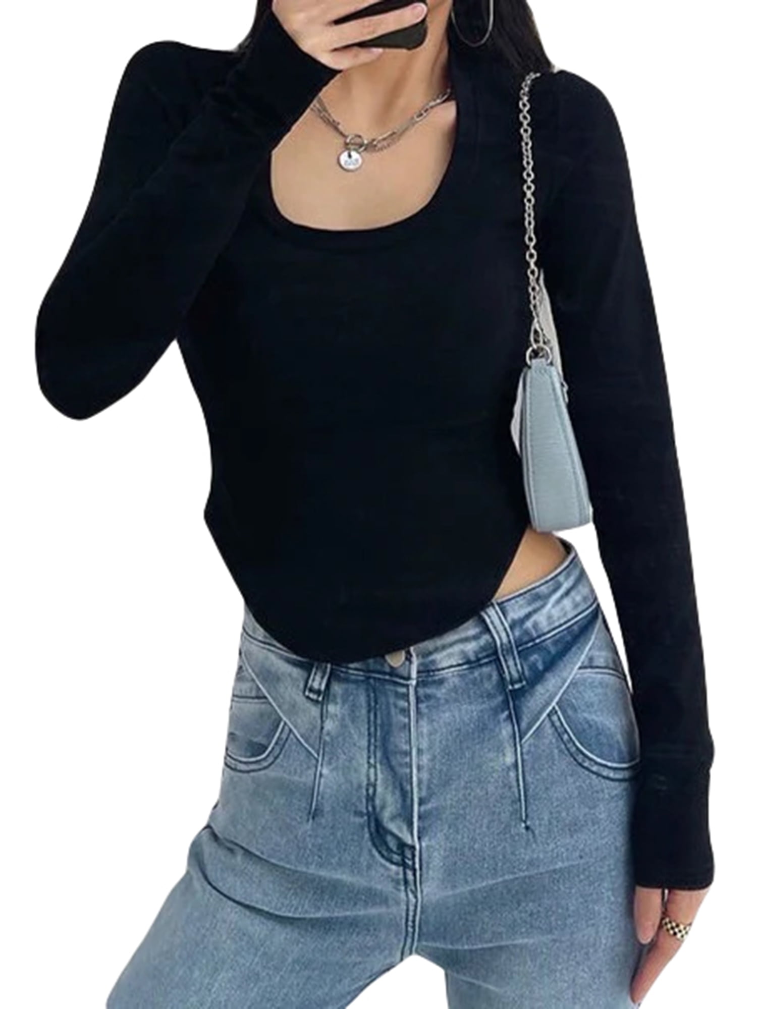 hirigin Women Korean Fashion Casual T-shirts Clothes Spring Autumn ...