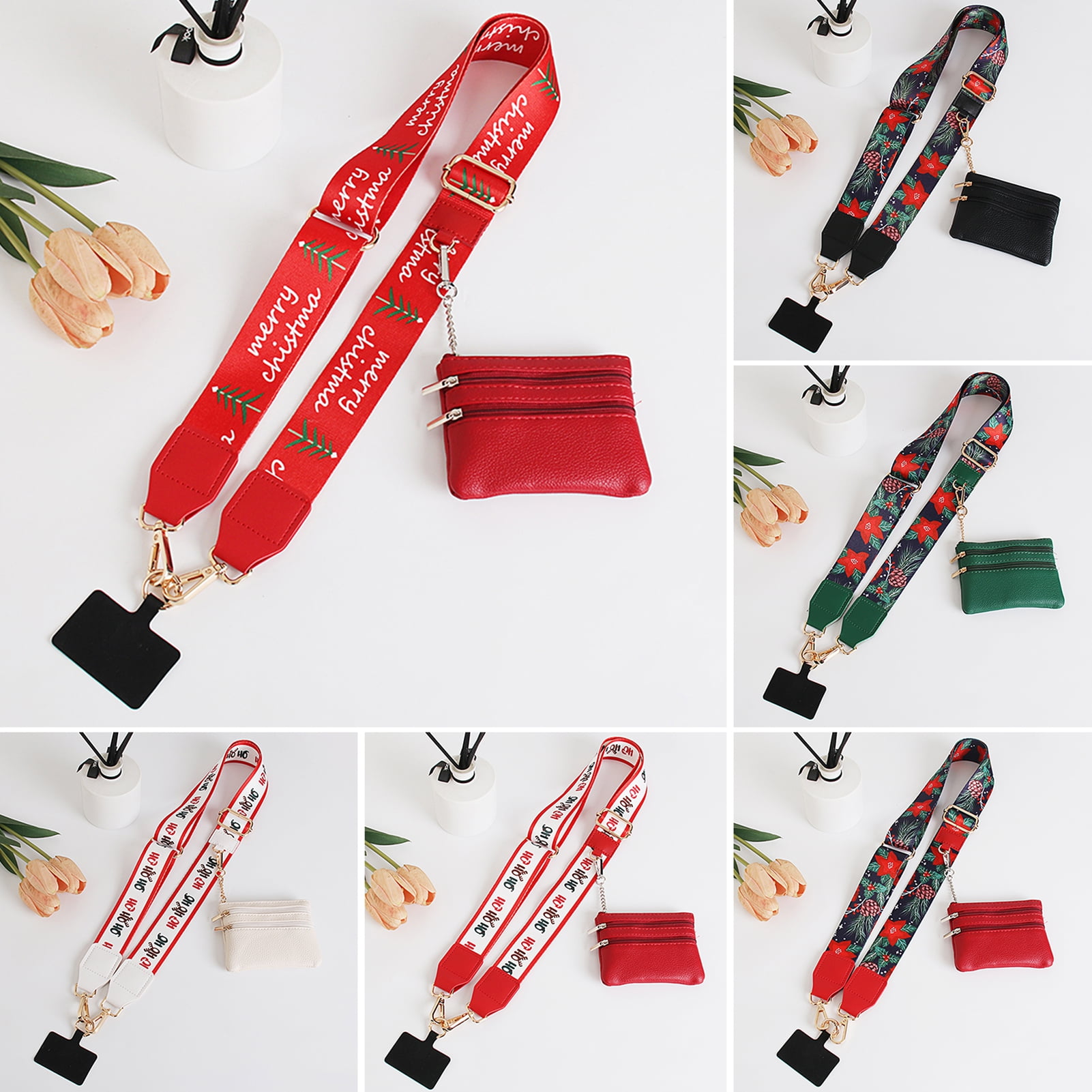 hiryomu Adjustable Phone Lanyard with Zipper Wallet Pouch Crossbody ...