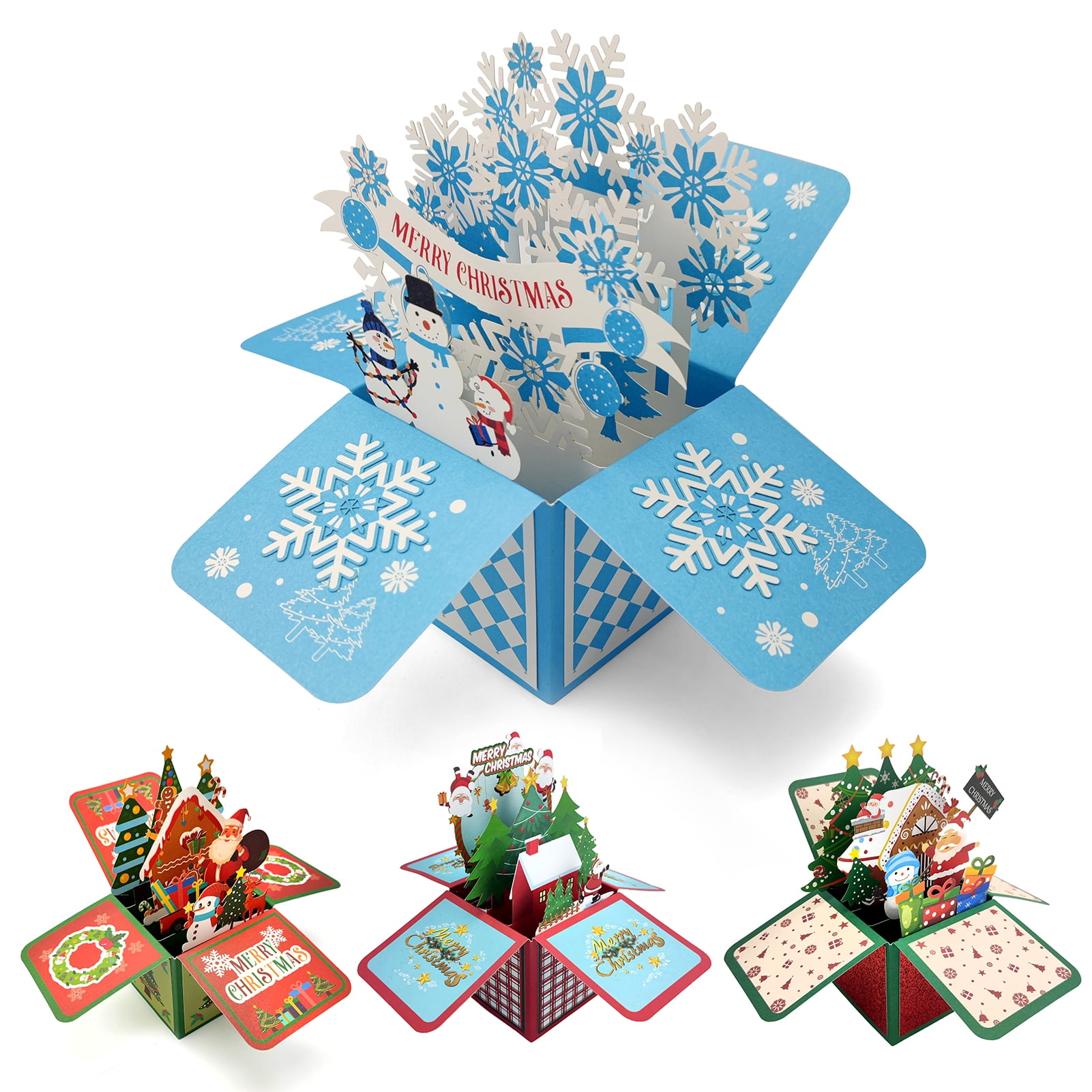 hiryomu Christmas 3D Greeting Card Stunning Visual Effect Santa Claus ...