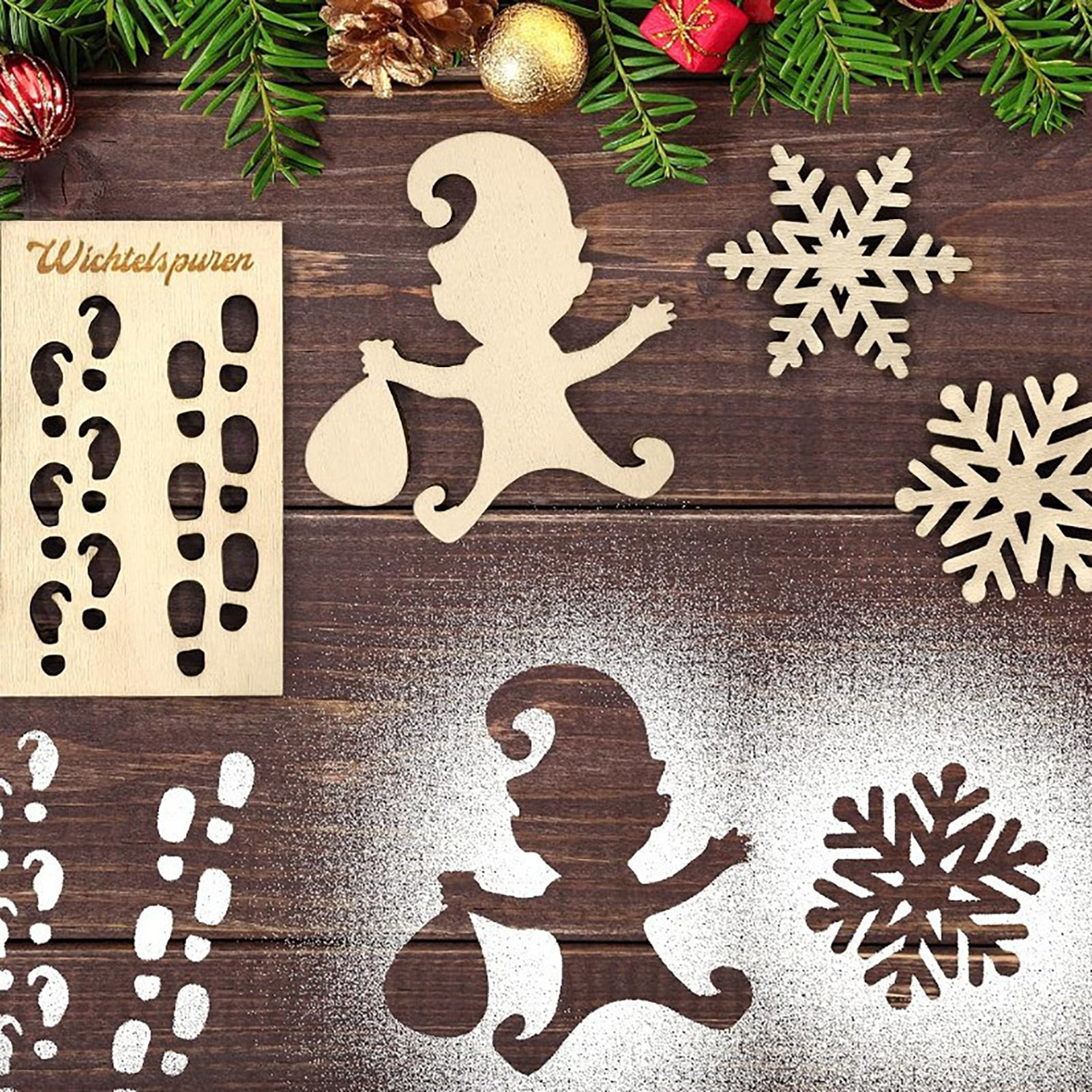 hiryomu Gnome Templates Set Wooden Gnome Footprints Stencil Dwarf ...