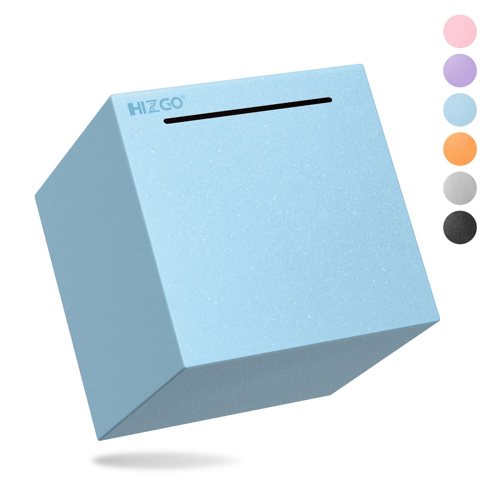 Hizgo Blue Stainless Steel Piggy Bank for Adult, Must Break to Open ...