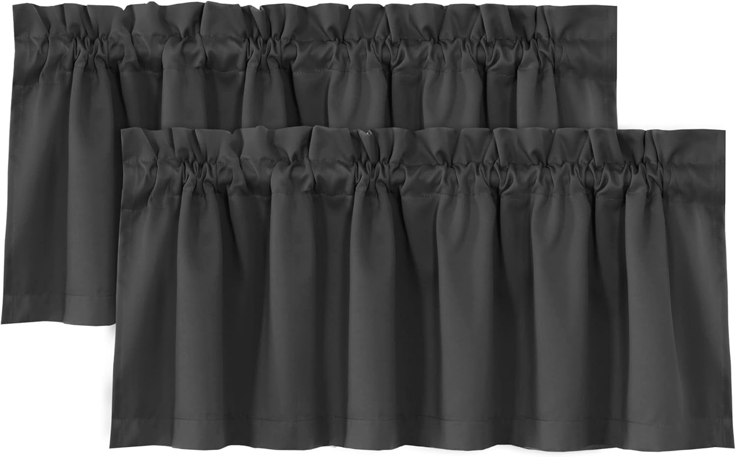 hkahxbgd 100% Blackout Curtain Valances for Windows/Bathroom/Living ...