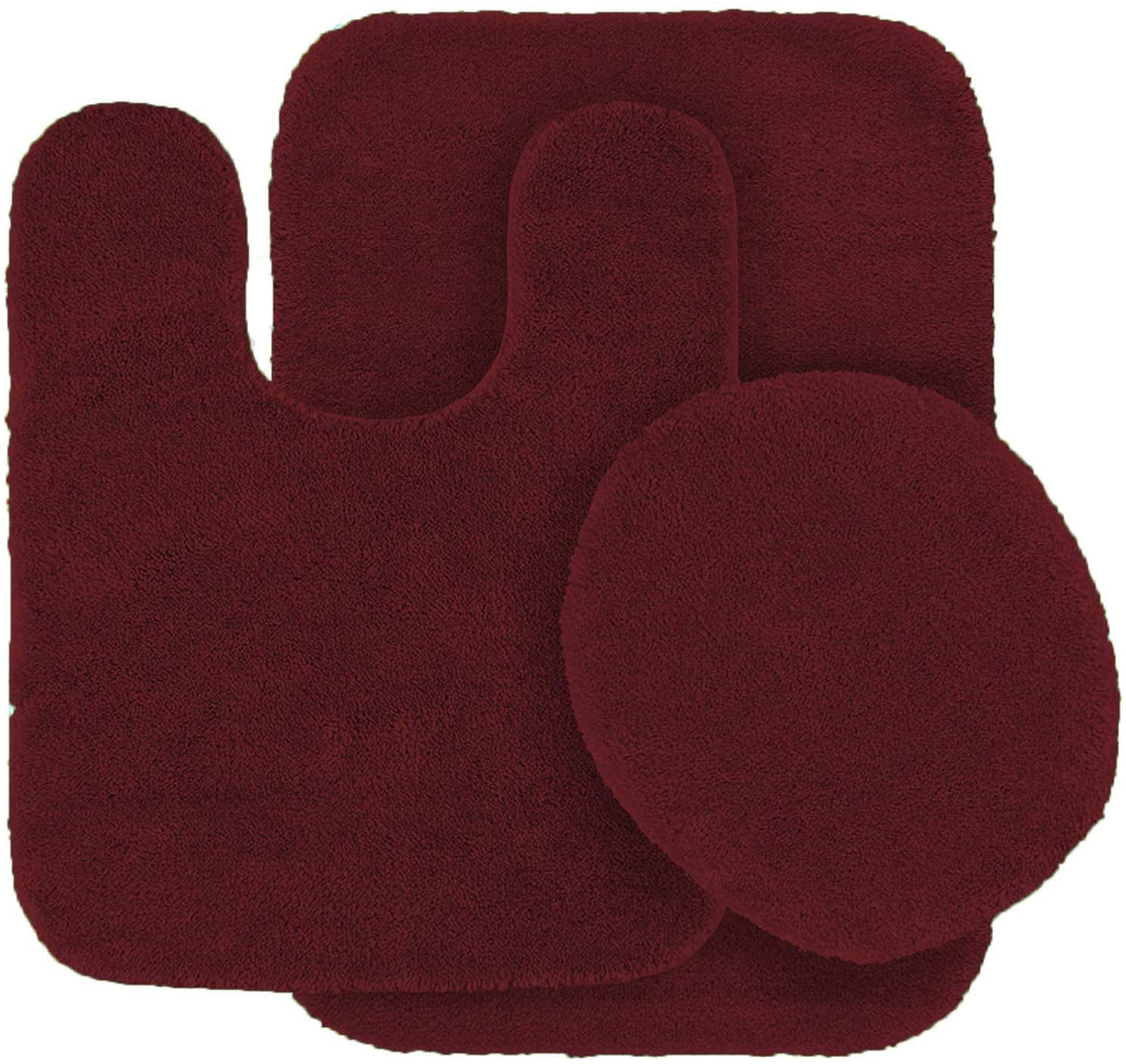 dxynlzq KFHDMCV 3pc Solid Non Slip Soft Bath Rug Set for Bathroom U ...