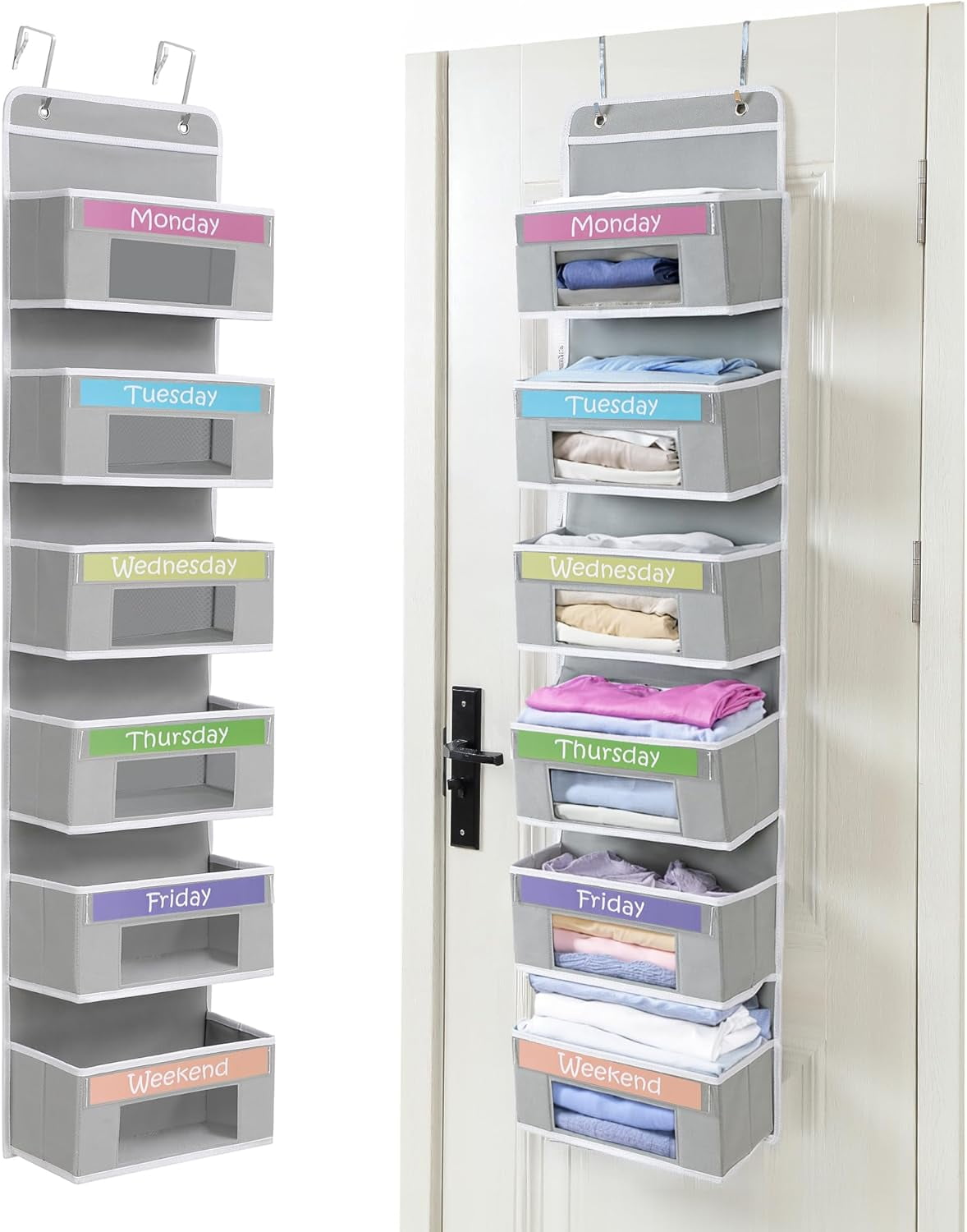 hldhyi Housables Weekly Clothes Organizer for Kids Days of the Week ...