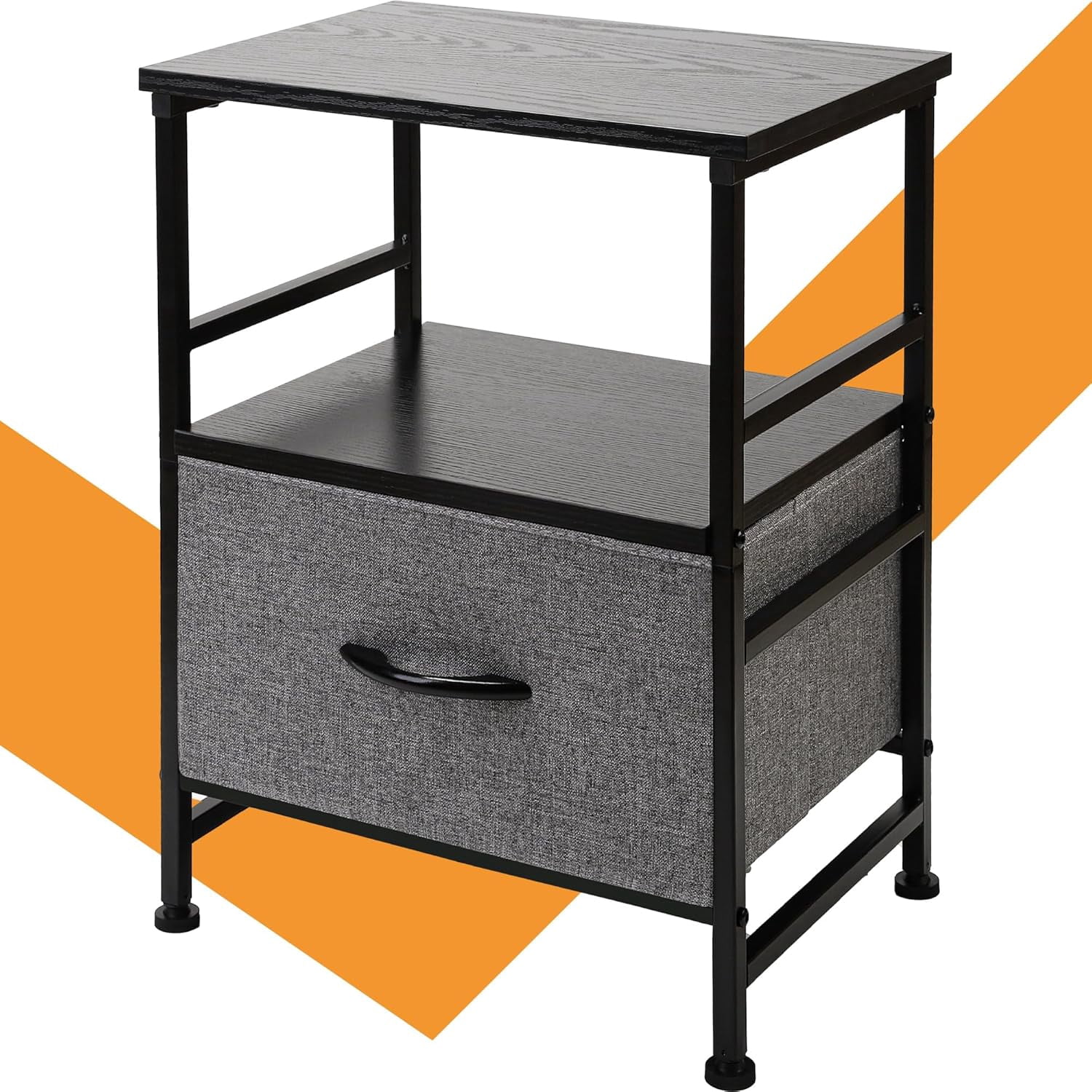 hldhyi Nightstand Drawer Dresser for Bedroom Bedside Tables with Fabric ...