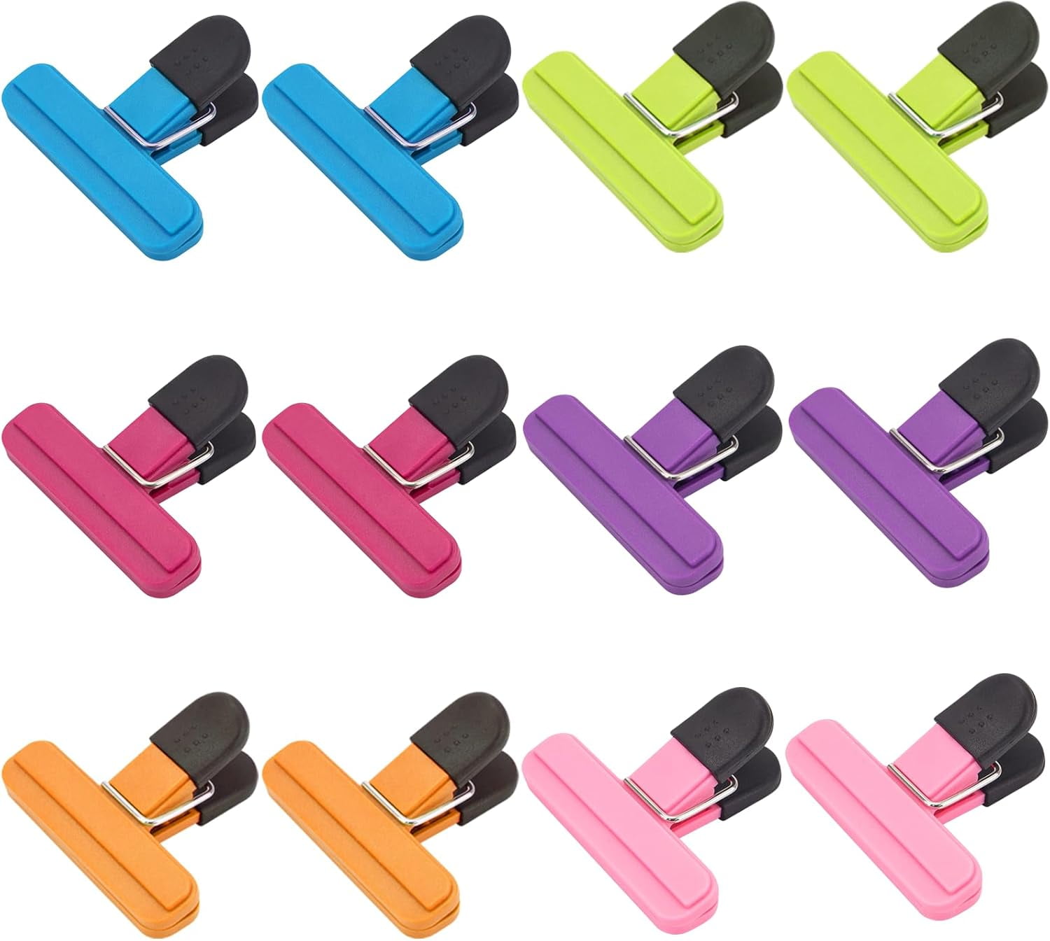 hlquji 6 Pack Chip Bag Clips Large Bag Clips for Food Storage Snack ...