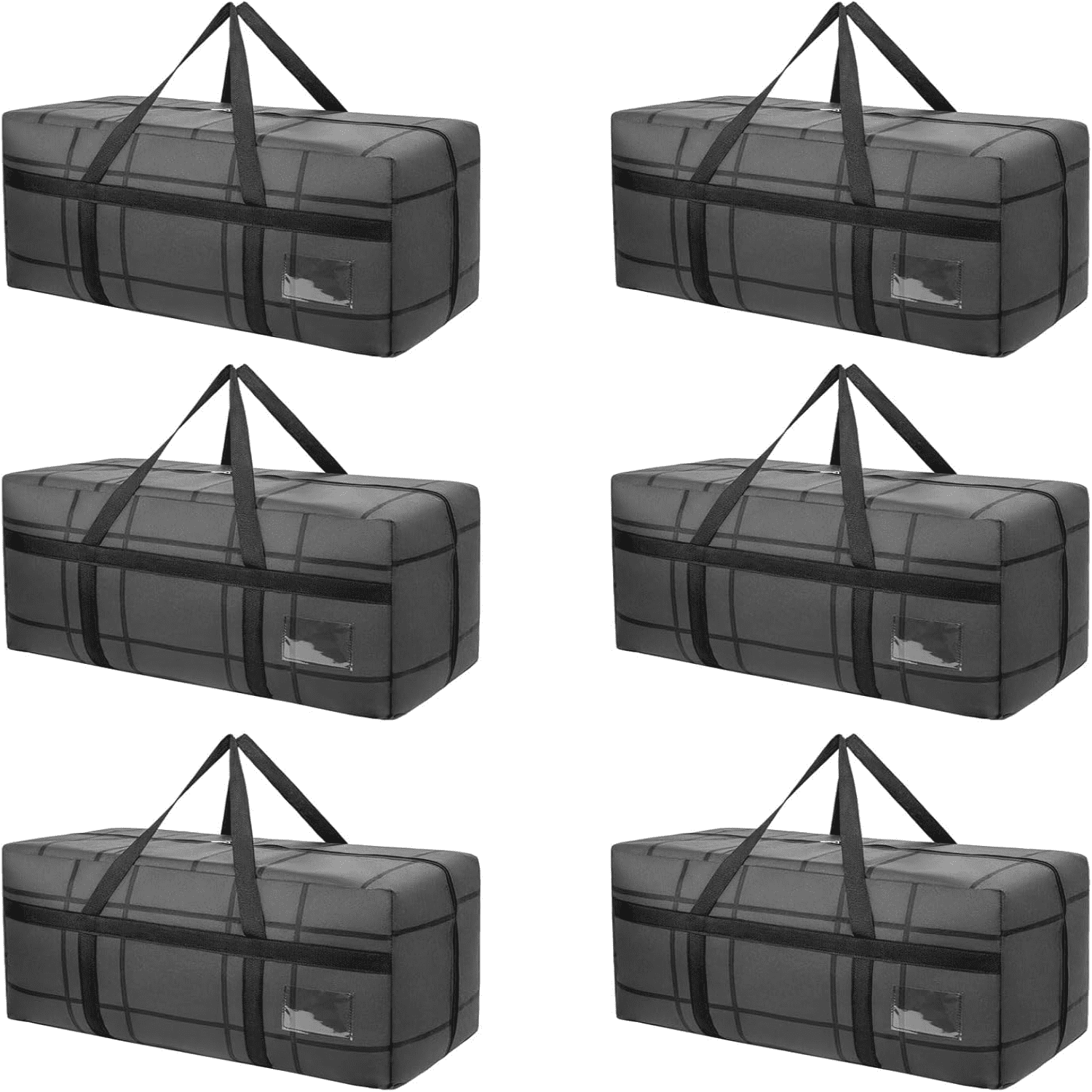 hlquji 6-Pack Extra Large Moving Bags With Sturdy Zippers And Handles ...