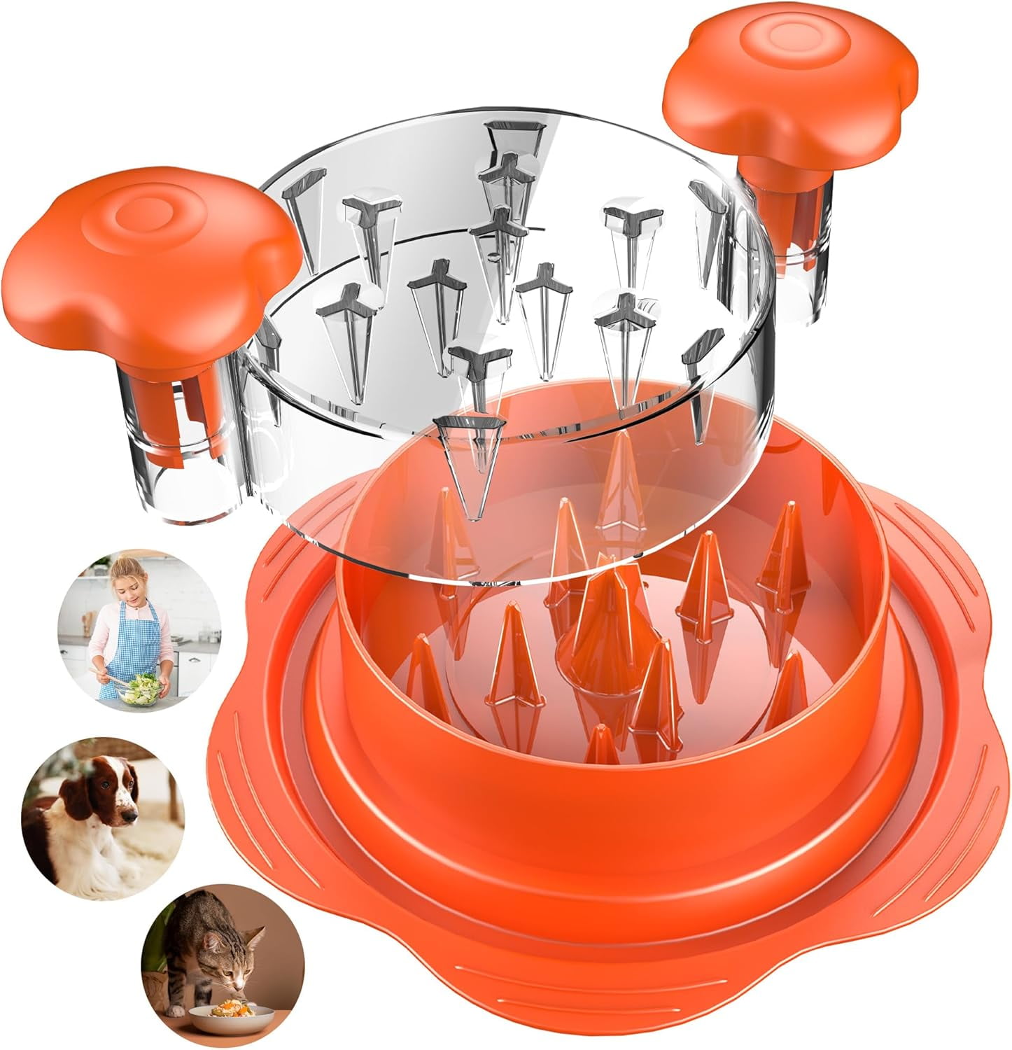 hlquji Chicken Shredder Tool Twist 7.59\u201D Clear Handheld Meat ...