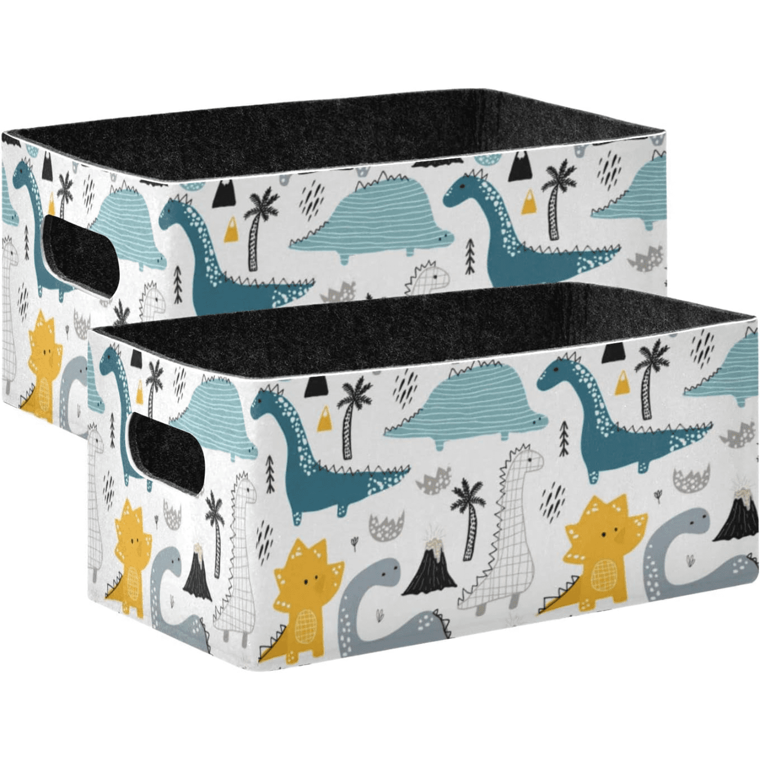 hlquji Cute Woodland Animals Storage Basket Bins Set (2pcs) Felt ...