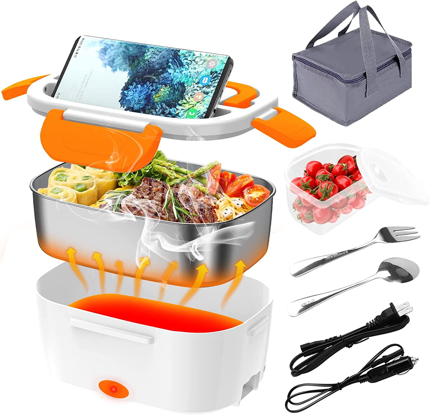 hlquji Electric Lunch Box Food Warmer Heater 12V 24V 110V 80W Faster ...