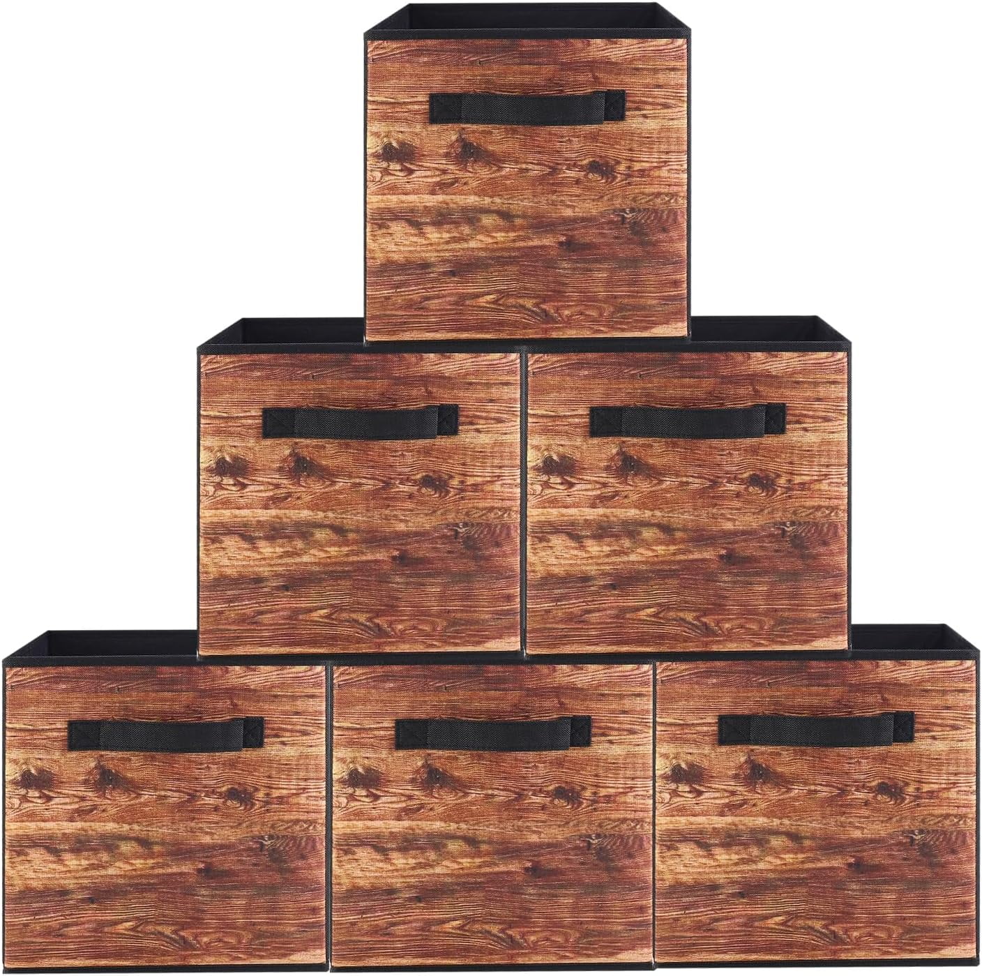 hlquji Storage Cubes 11-inch Cube Storage Bin 6 Sets Foldable Fabric ...