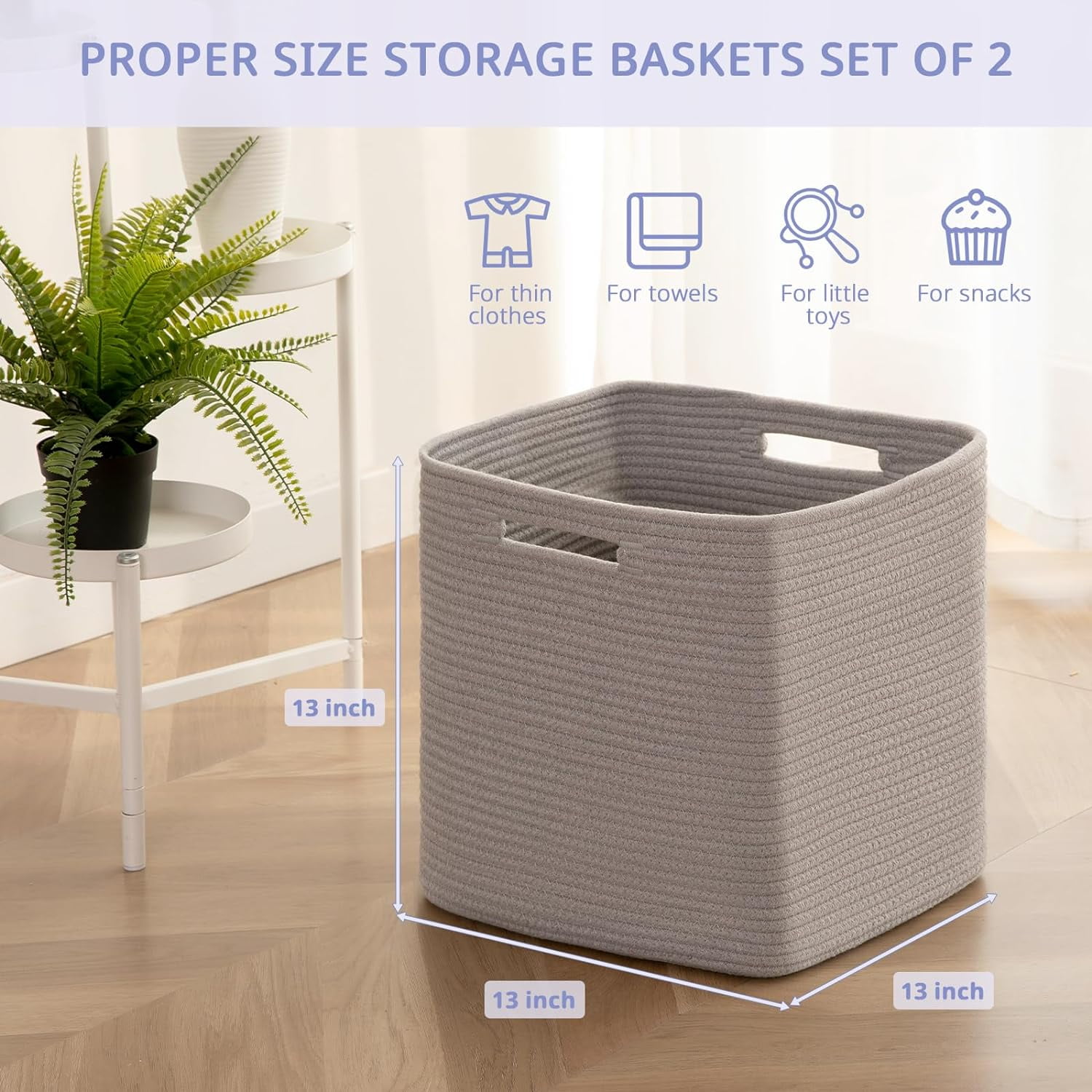 hlquji Storage Cubes 13 Inch Cube Storage Organizer Collapsible Storage ...