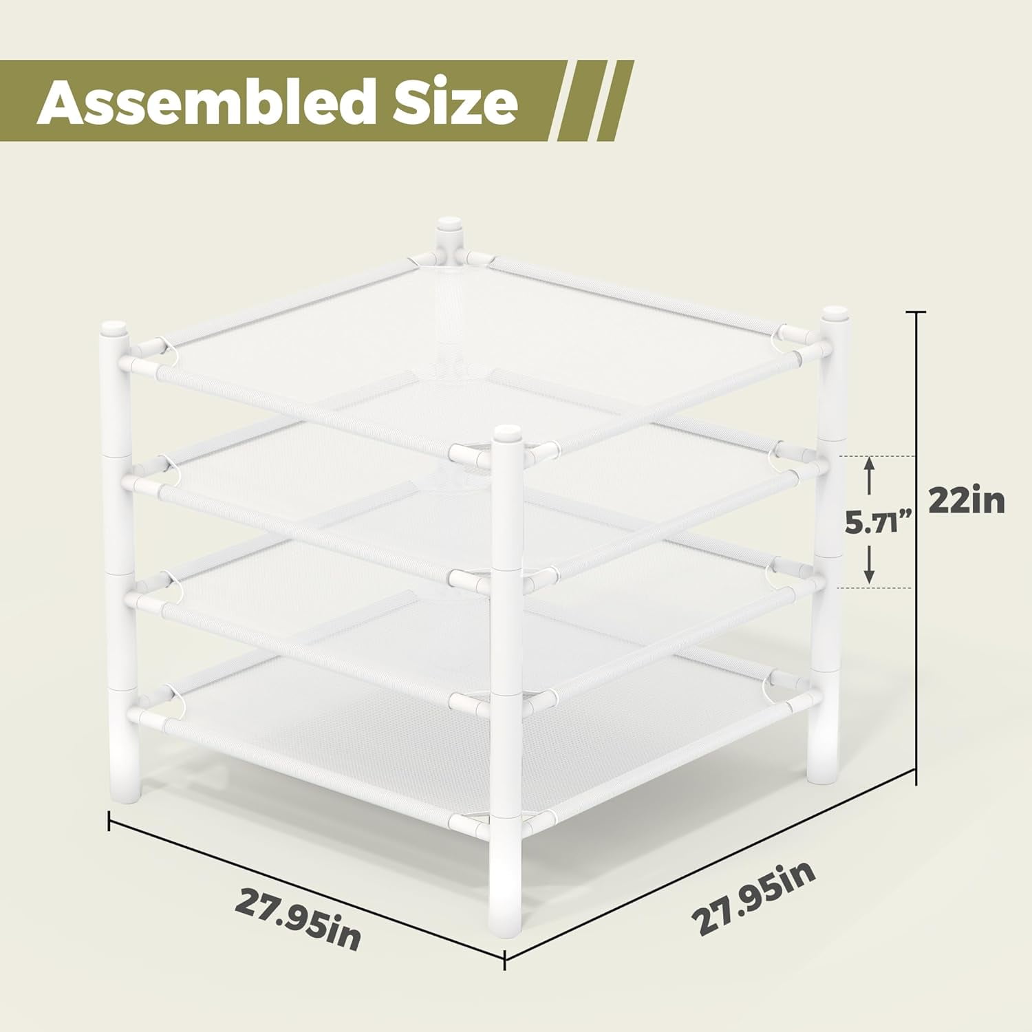 hlquji Sweater Drying Rack 4-Layer Stackable Flat Clothes Drying Rack ...