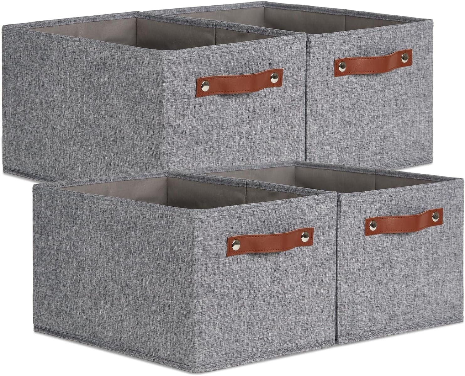 hltdhyi 12x12 Storage Cube Bins 4 Pack Fabric Storage Cubes Storage ...