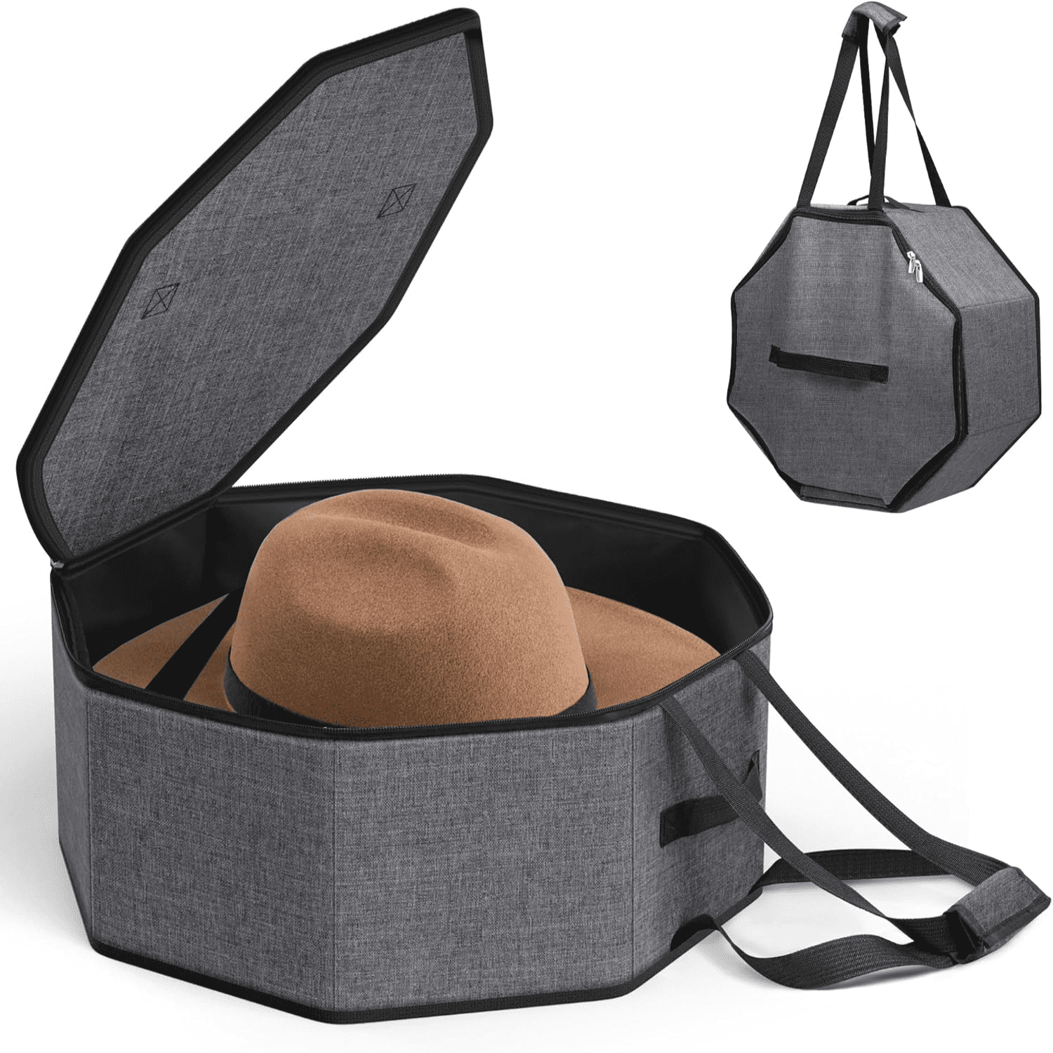 hltdhyi Hat for Travel and Storage Collapsible Cap Case for Mens Fedora ...