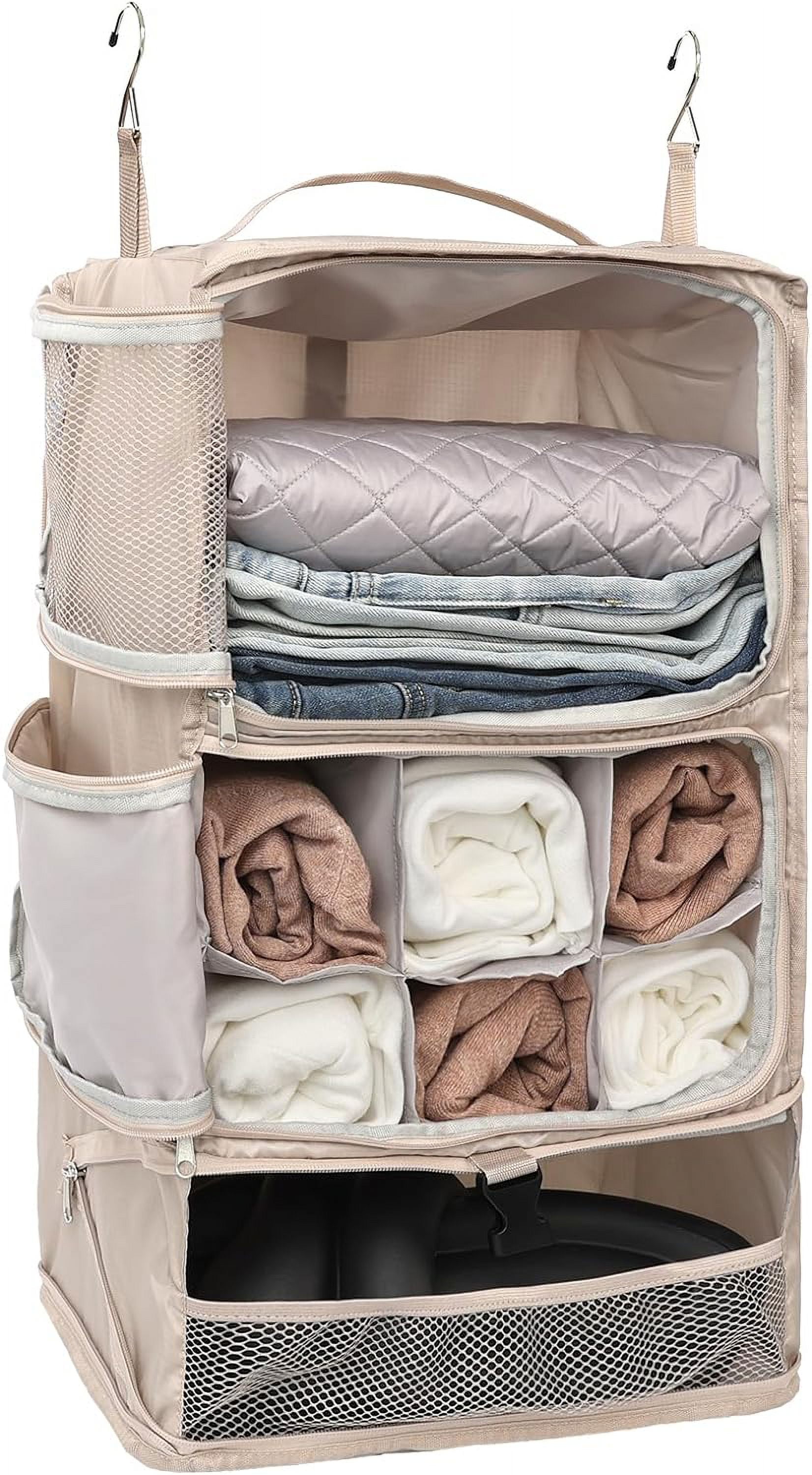 dxynlzq Travel Portable Hanging Shelves Closet Organizer Packing ...