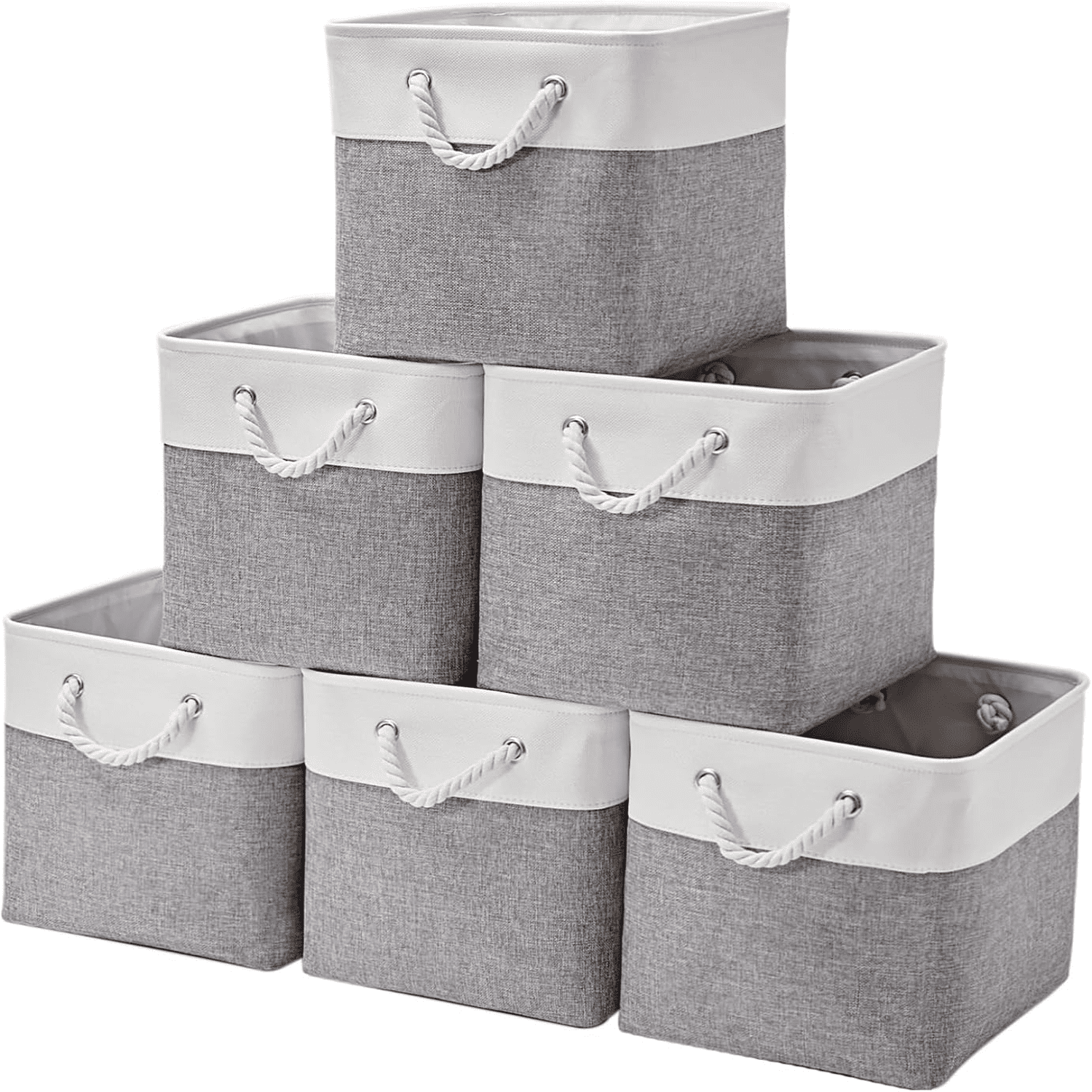 hltdup 13 x 13 Inch Cube Storage Bins 4 Pack Large Collapsible Fabric ...