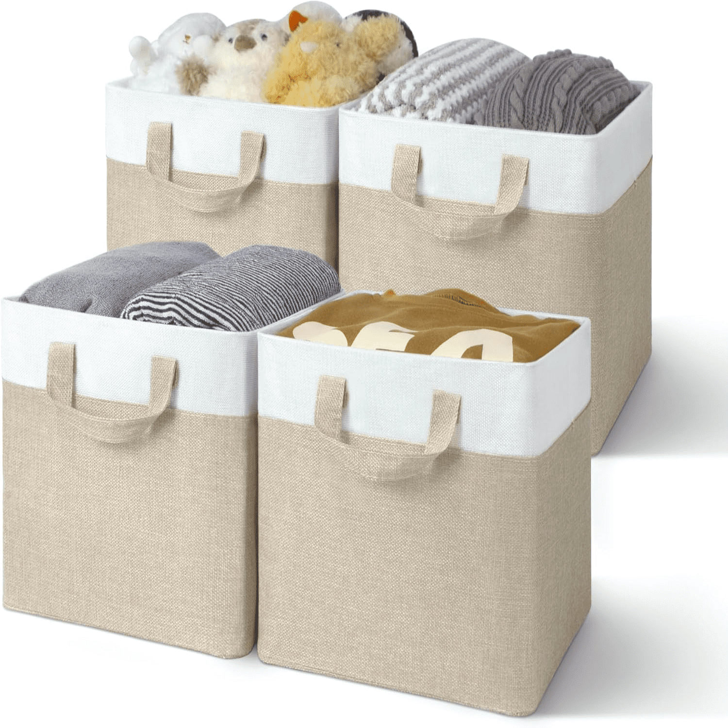 hltdup 13x13 Storage Cubes Cube Storage Bins with Metal Frame Foldable ...