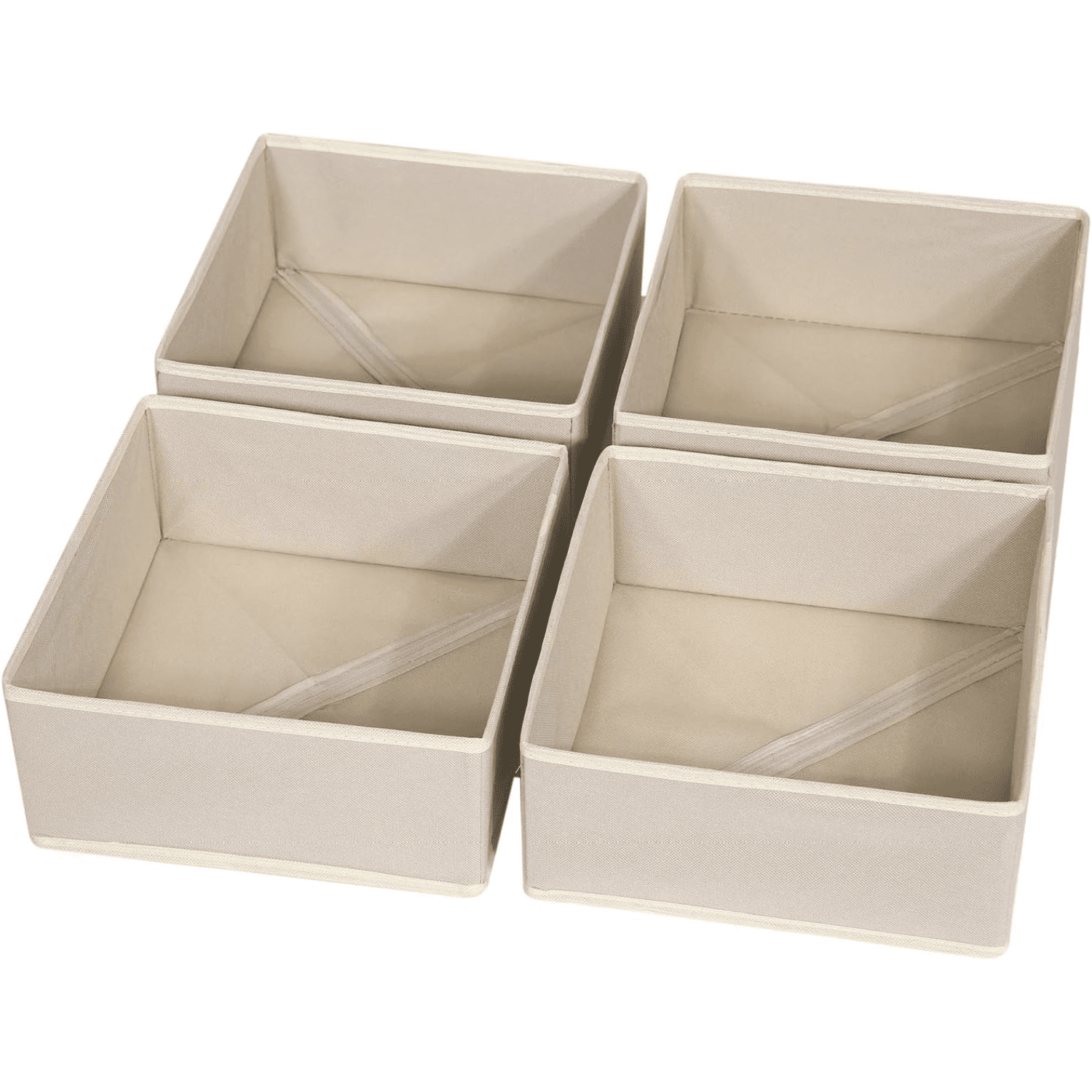 hfuj 4 Pack Foldable Cloth Storage Closet Dresser Drawer Organizer ...