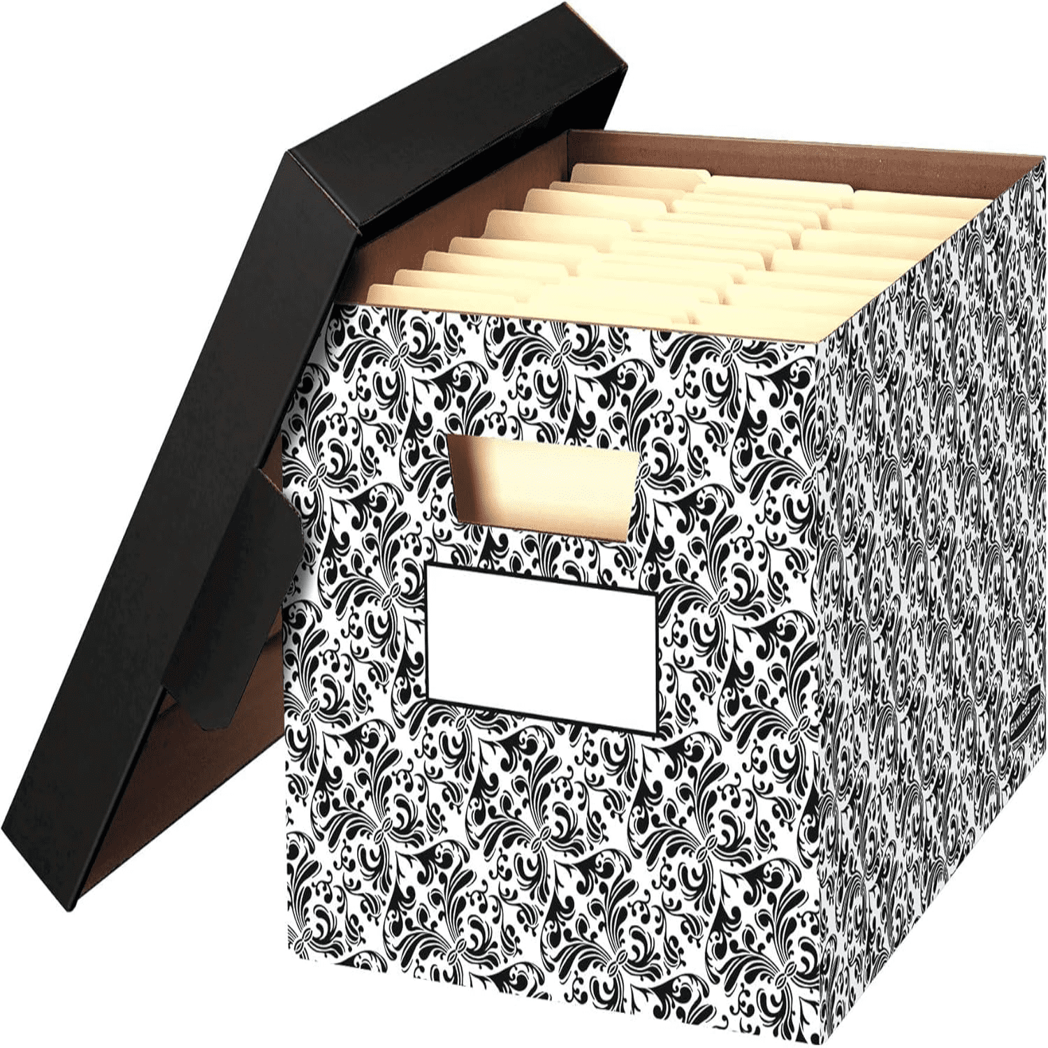 dxynlzq 4 Pack STOR/File Decorative Medium-Duty File Storage Boxes ...