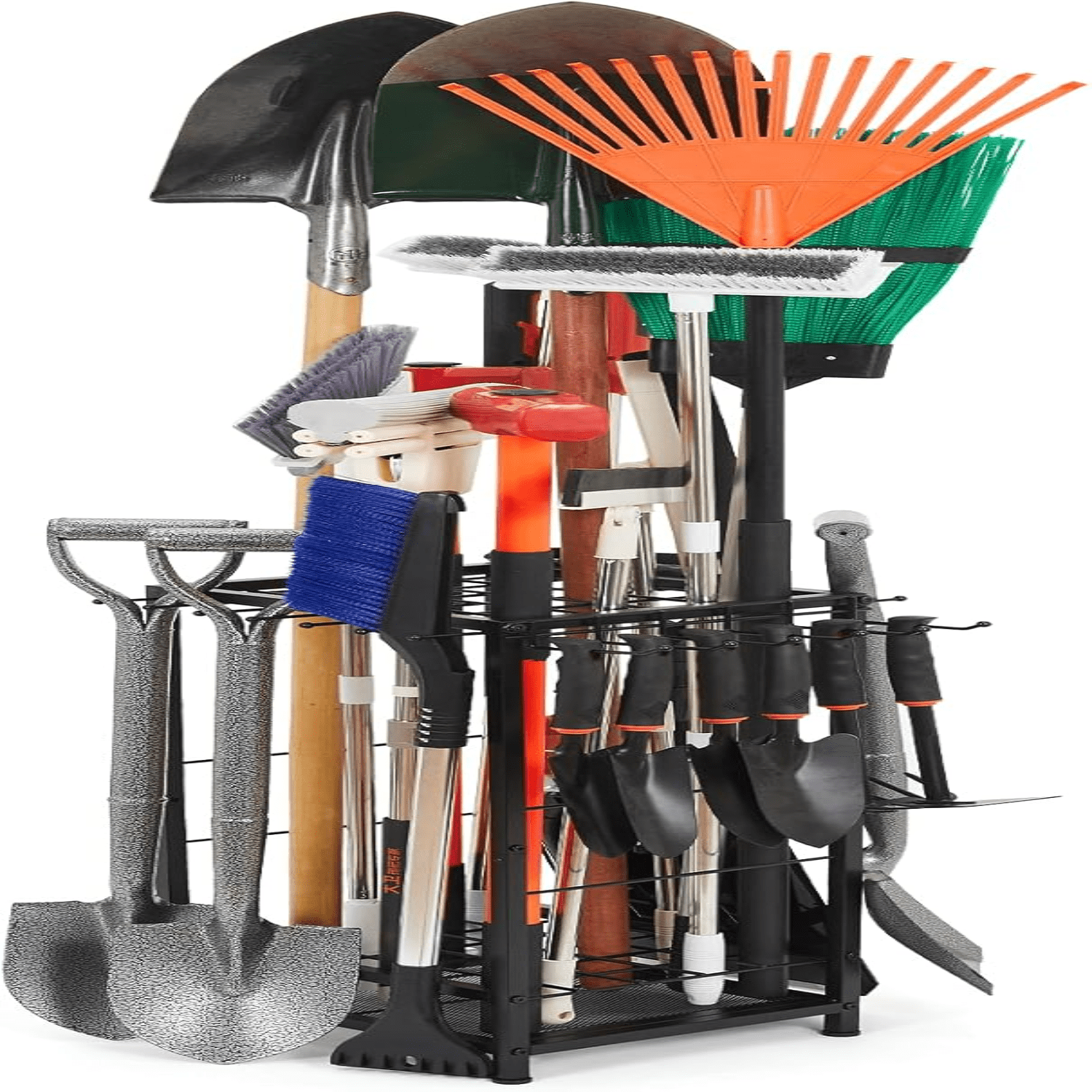 hltdup Garden Tool Organizer Holds 50 Long-Handled Tools/Rakes/Brooms ...