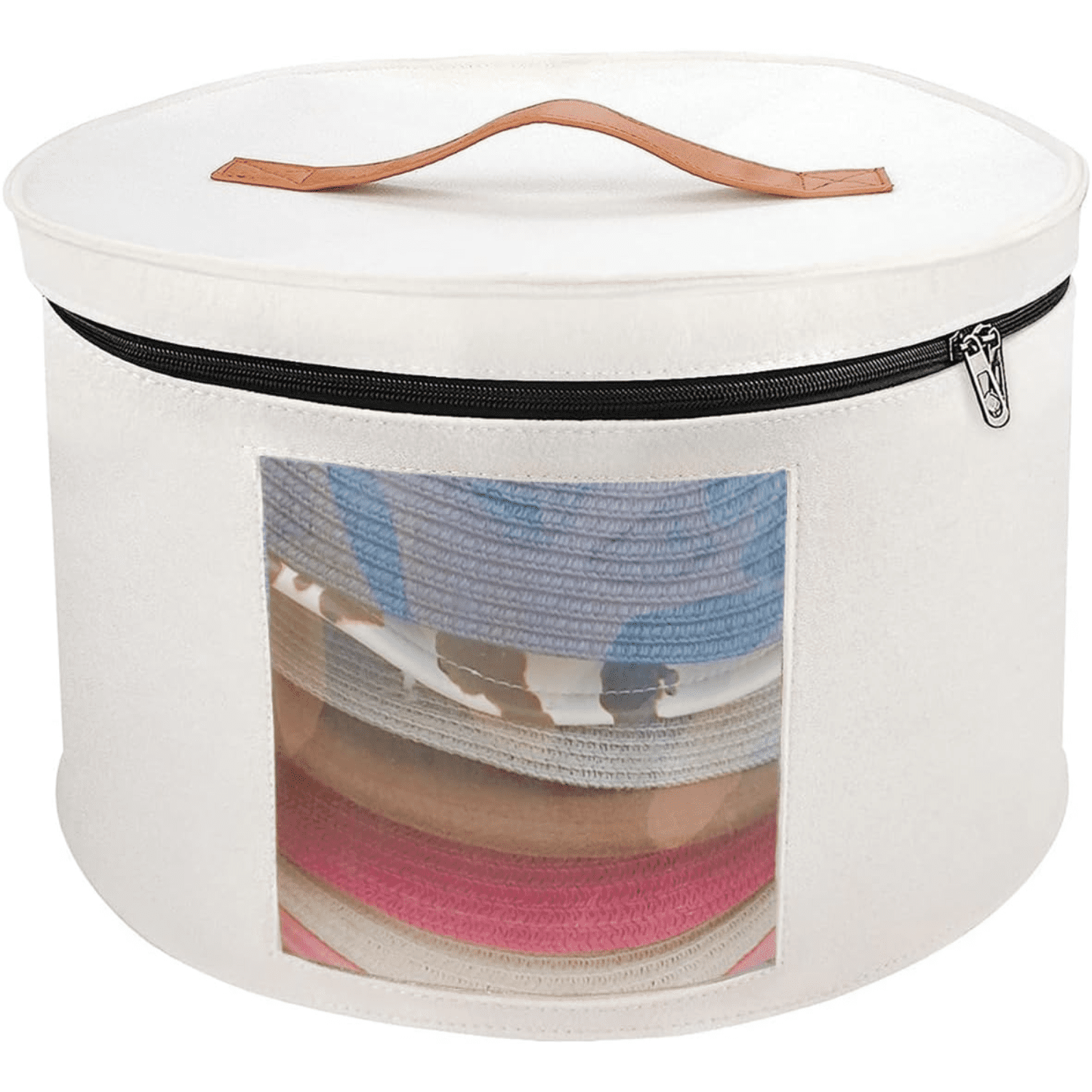 hltdup Hat -Hats Boxes for Women Storage Travel Large Round Hat Carrier ...